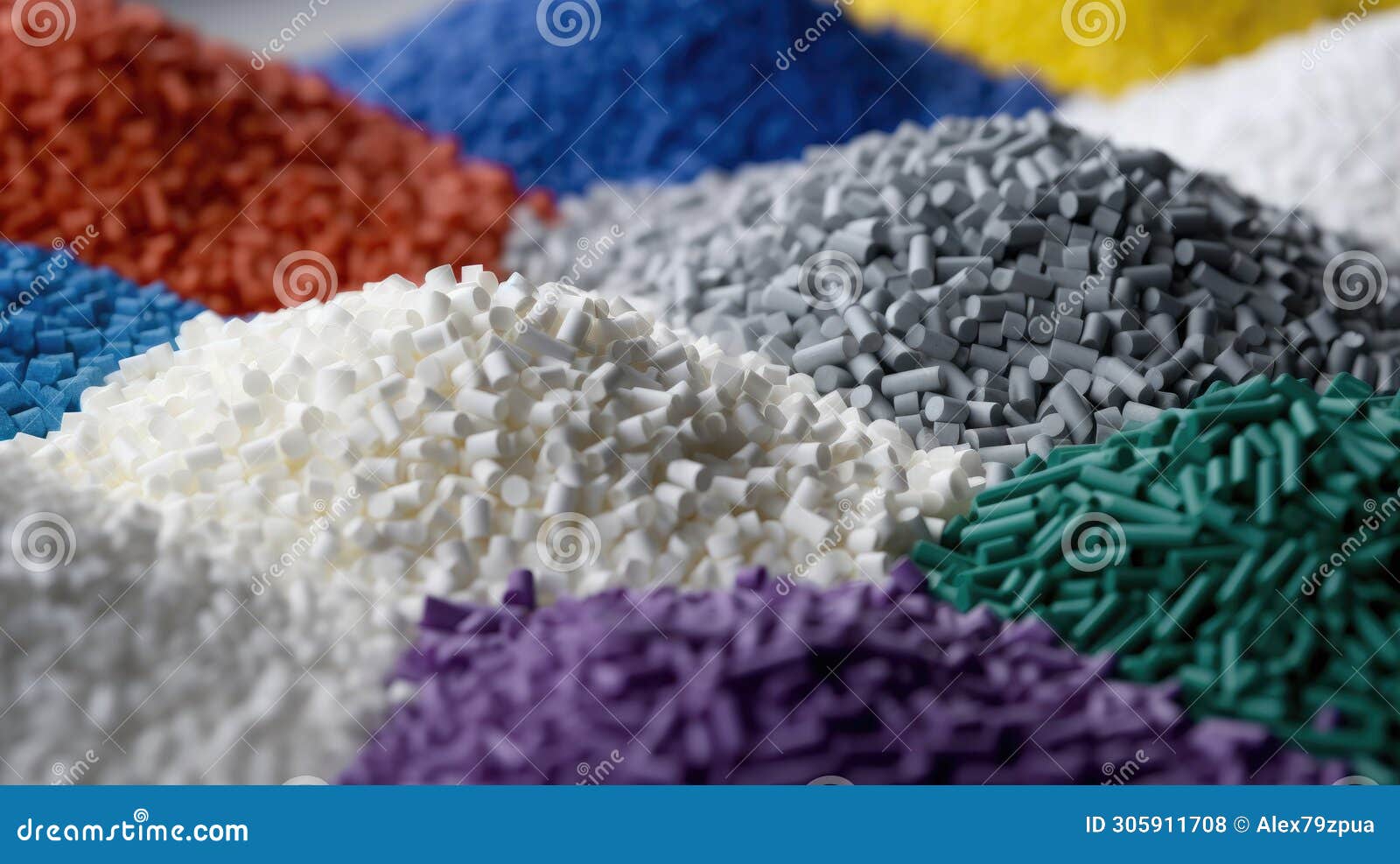 Plastic Manufacturing Ambiance Vibrant Polymer Pellets Stock ...