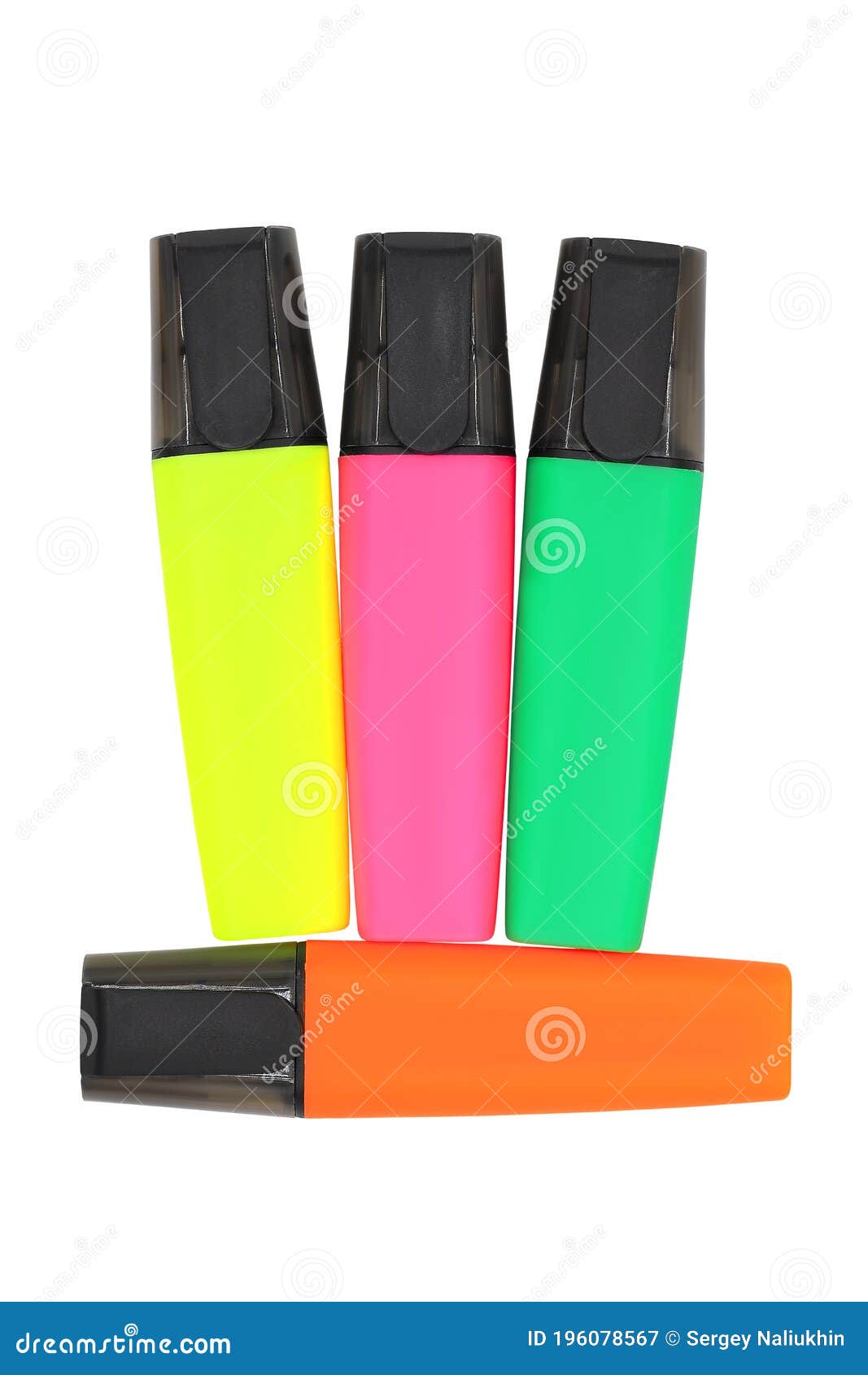 Plastic Markers Isolated on a White Background Stock Image - Image of ...