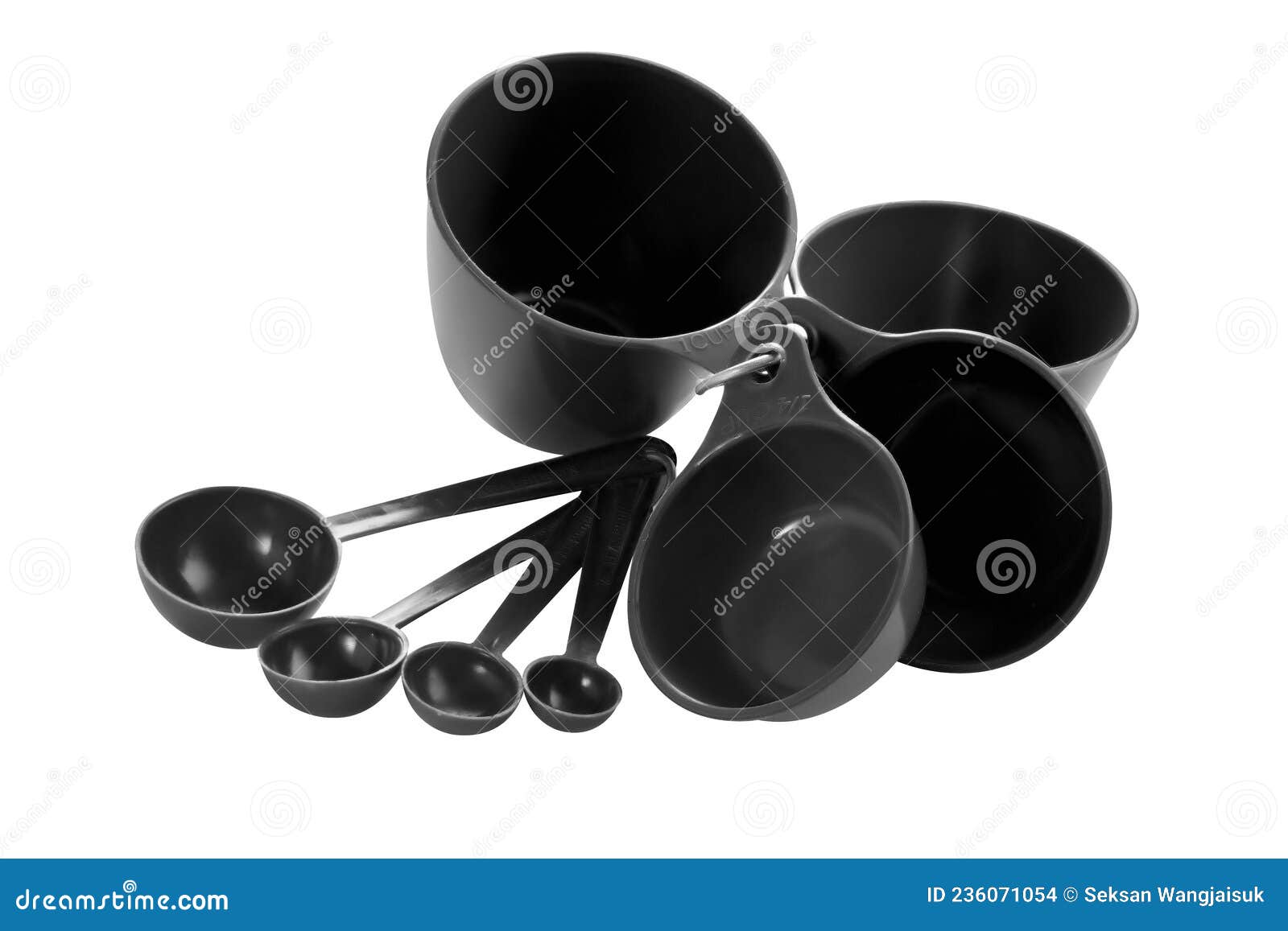 Plastic Measuring Cup on White Background Stock Photo - Image of ...