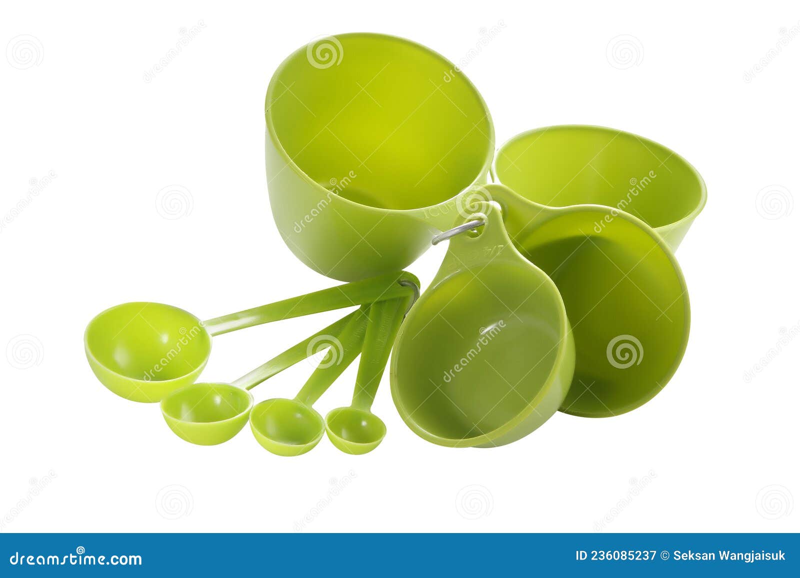 Plastic Measuring Cup on White Background Stock Image - Image of liter ...