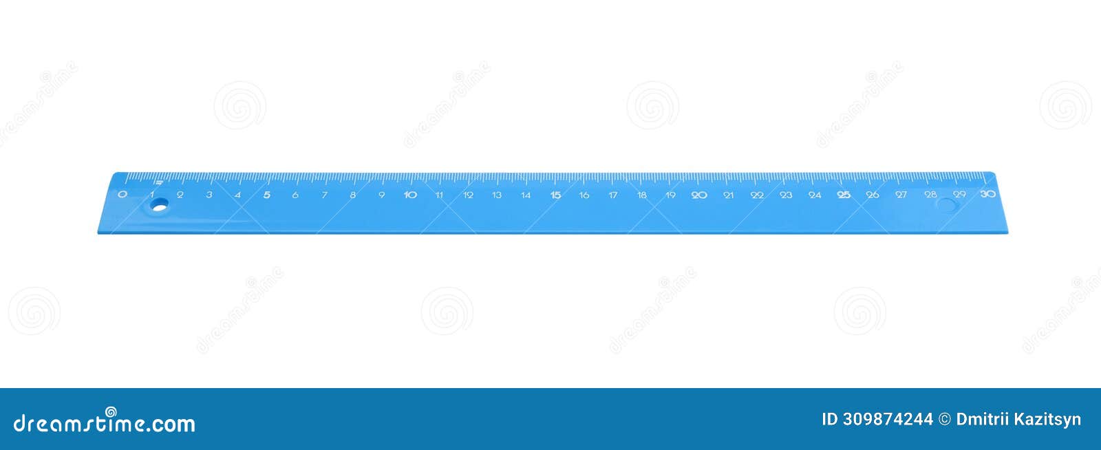 Plastic Measuring Ruler Isolated on White Stock Photo - Image of length ...