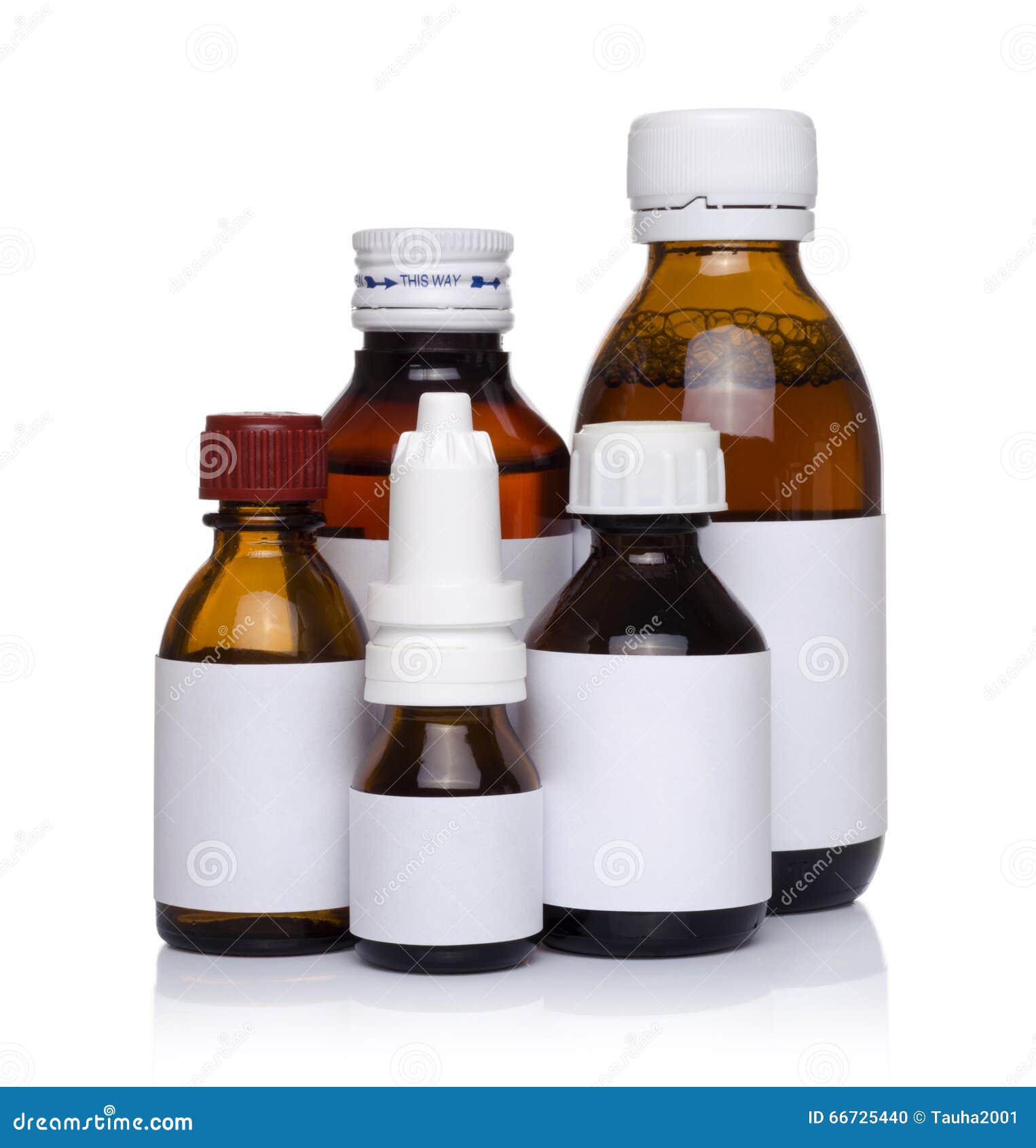 Plastic Medical Containers for Pills Isolated Stock Photo - Image of ...