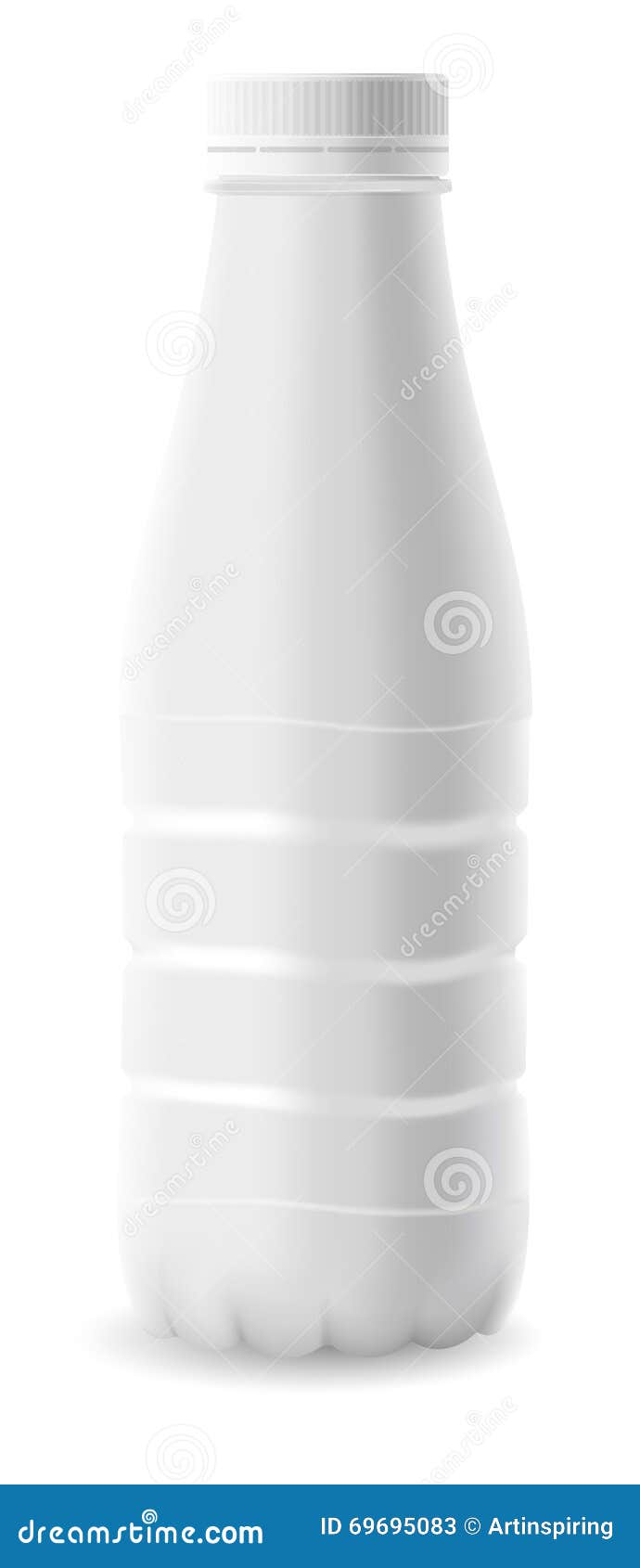 Plastic melkfles vector illustratie. Illustration of fles - 69695083