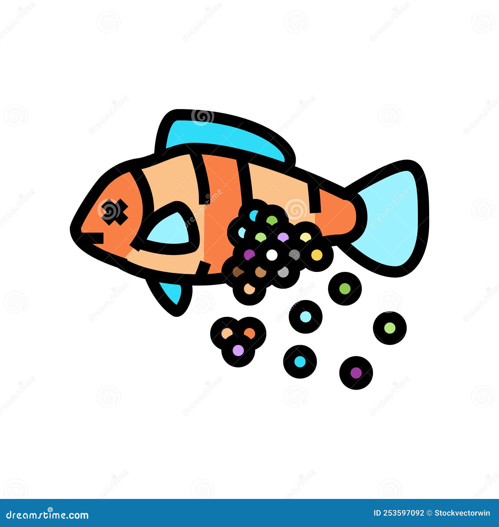 Plastic Microbeads in Fish Color Icon Vector Illustration Stock Vector ... Plastic Microbeads in Fish Color Icon Vector Illustration Stock Vector ...