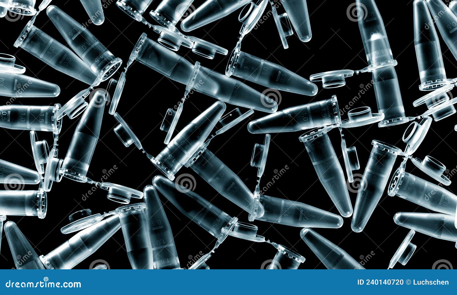 Plastic Microtubes for Medical and Scientific Genetic Research Stock ...