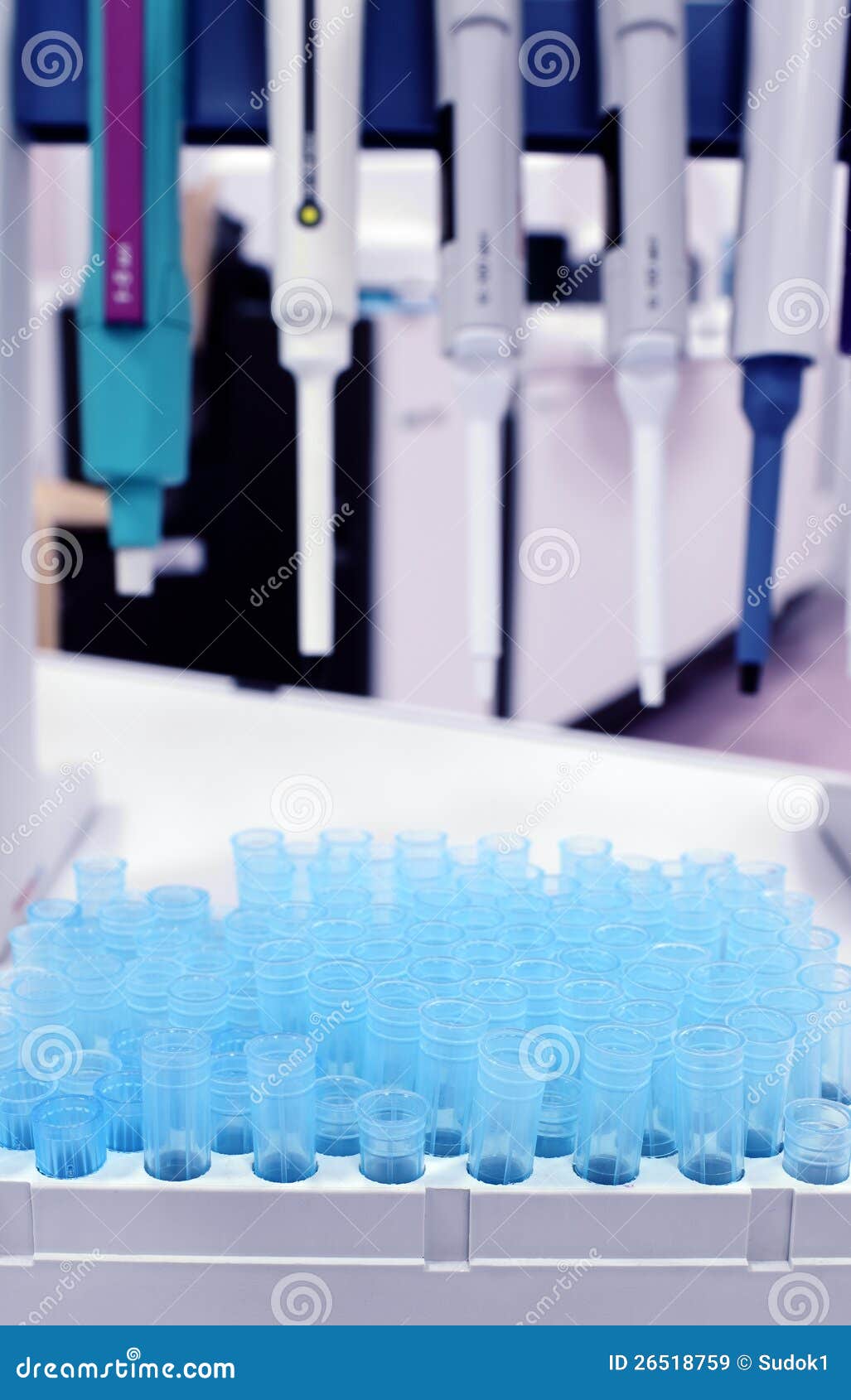 Plastic Mini Tubes and Modern Pipette Stock Image - Image of analyzing ...