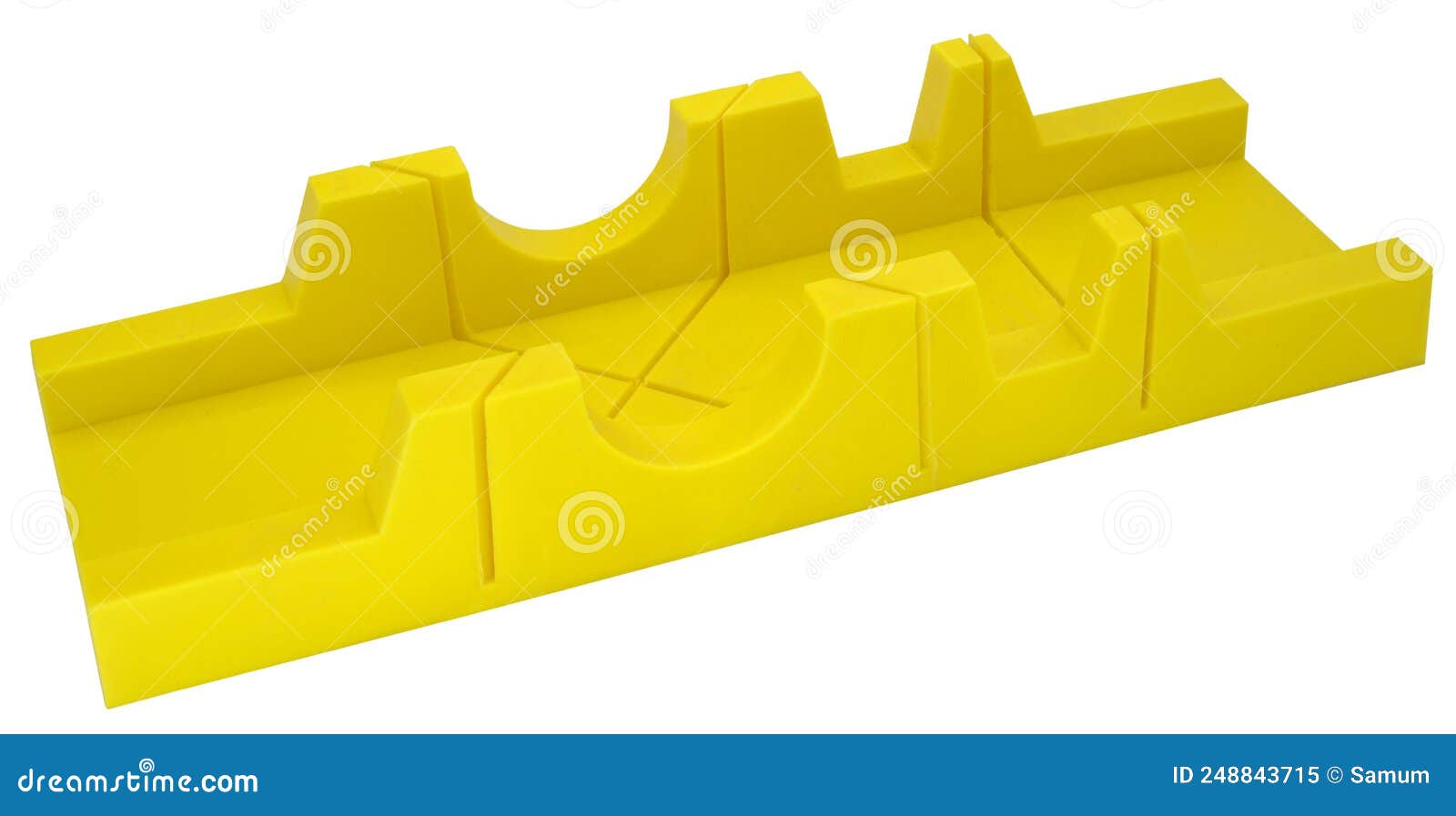 Plastic mitre box on white stock image. Image of accuracy - 248843715