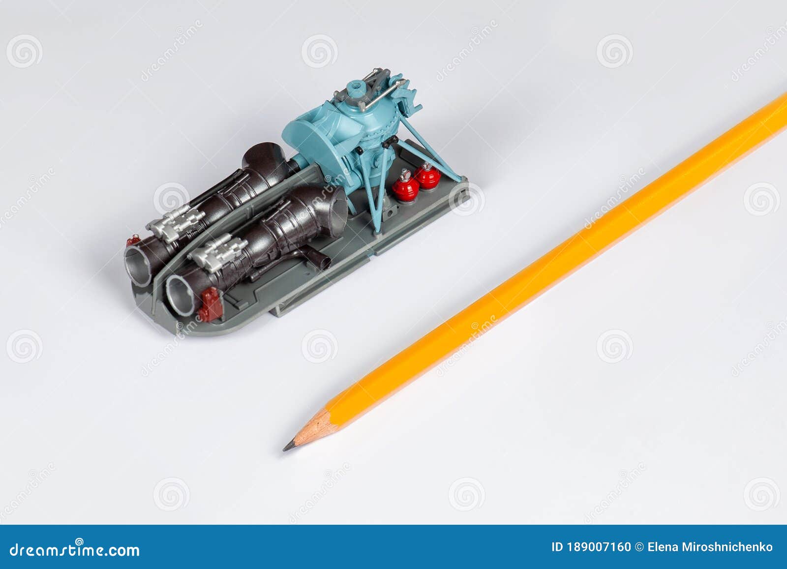 Plastic Model of Helicopter Engine and Main Gear Collected and Painted ...