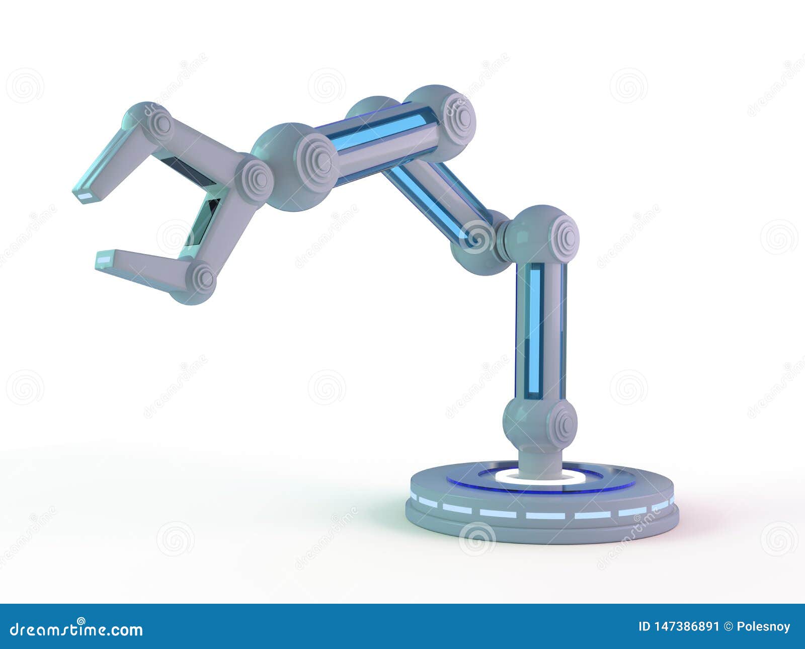 Plastic Model of Industrial Robotics Arm Robot Manipulator. 3D Stock ...