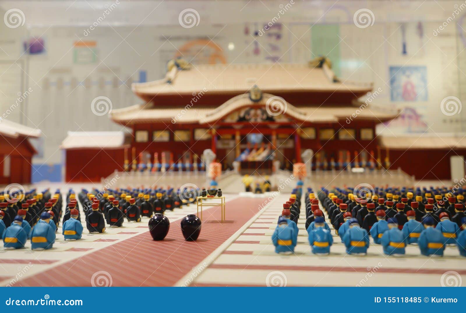 Plastic Model of the Shuri Castle in Okinawa Prefecture, Japan Stock ...
