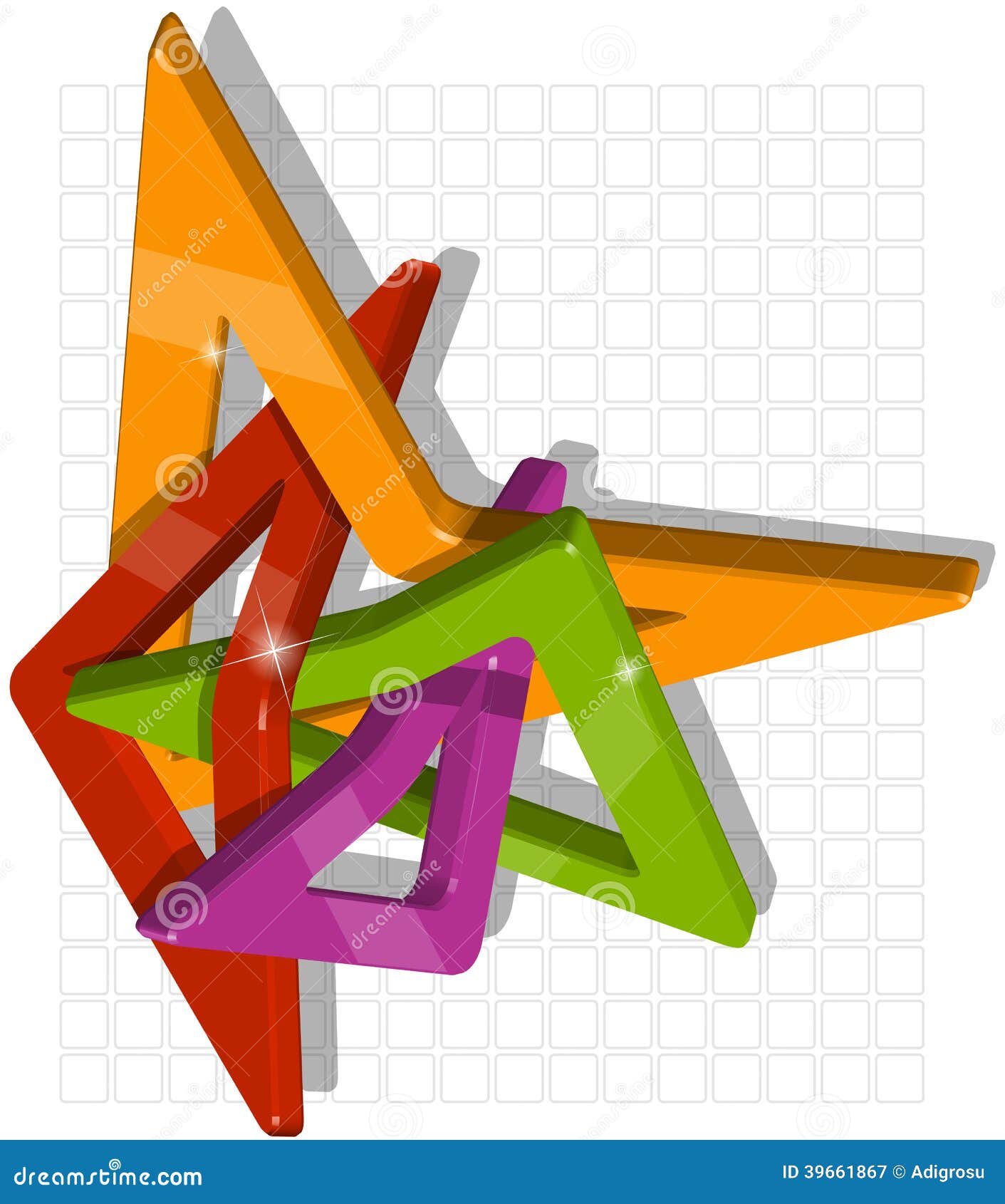 Plastic Modules Abstract Composition Stock Vector - Illustration of ...