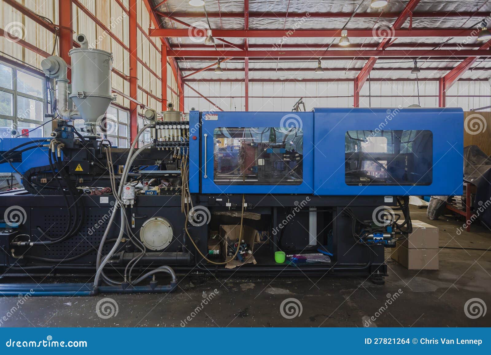 Plastic Molding Injection Machine Stock Photo - Image of dies, products ...