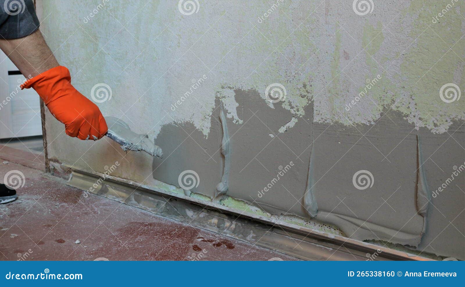 Wall Plastering As Background with Copy Space Stock Photo - Image of ...