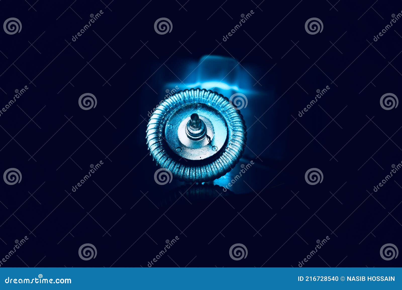 Plastic Mouse Scroller Wheel with Blue Light Effects Stock Photo ...