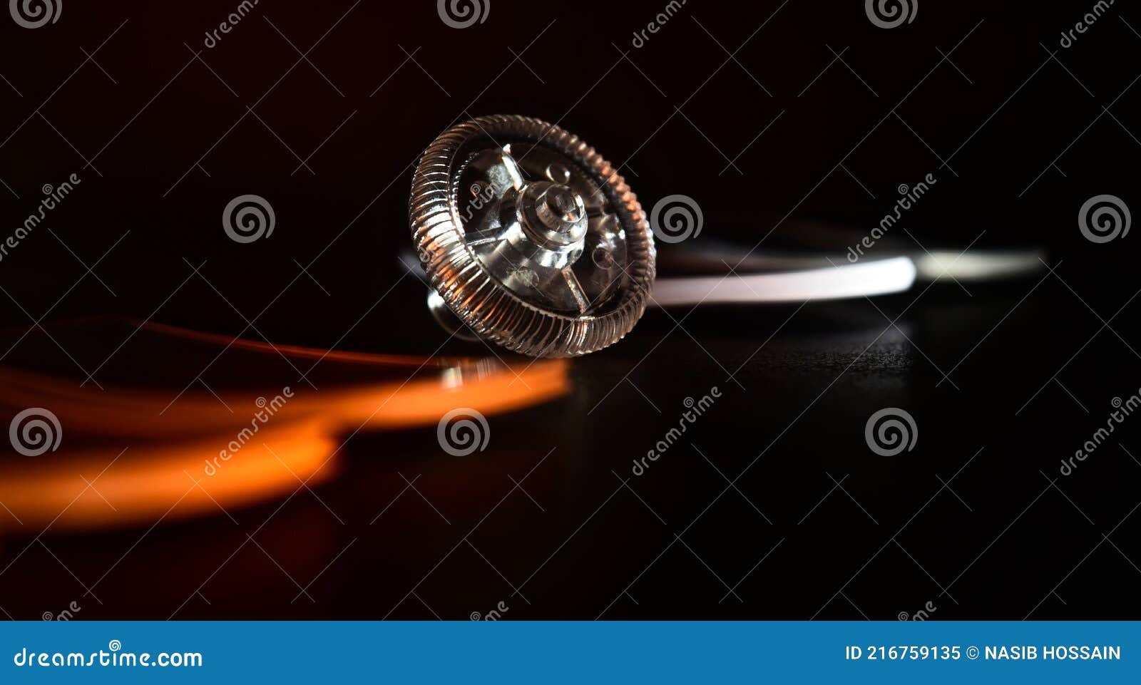 Plastic Mouse Scroller Wheel on Dark Surface Stock Image - Image of ...