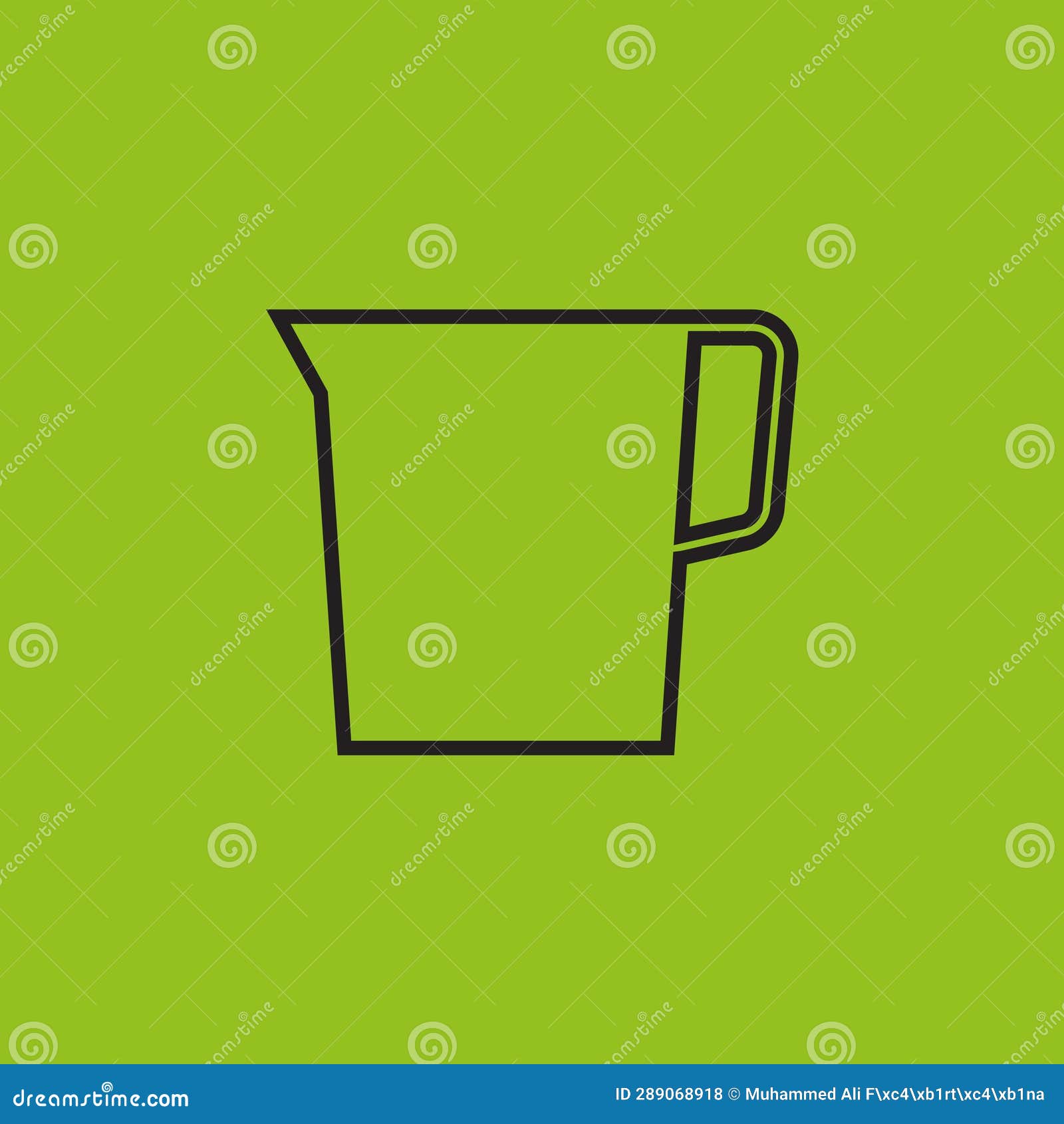Plastic Mug Jug Volume Liter. - Vector Stock Illustration ...