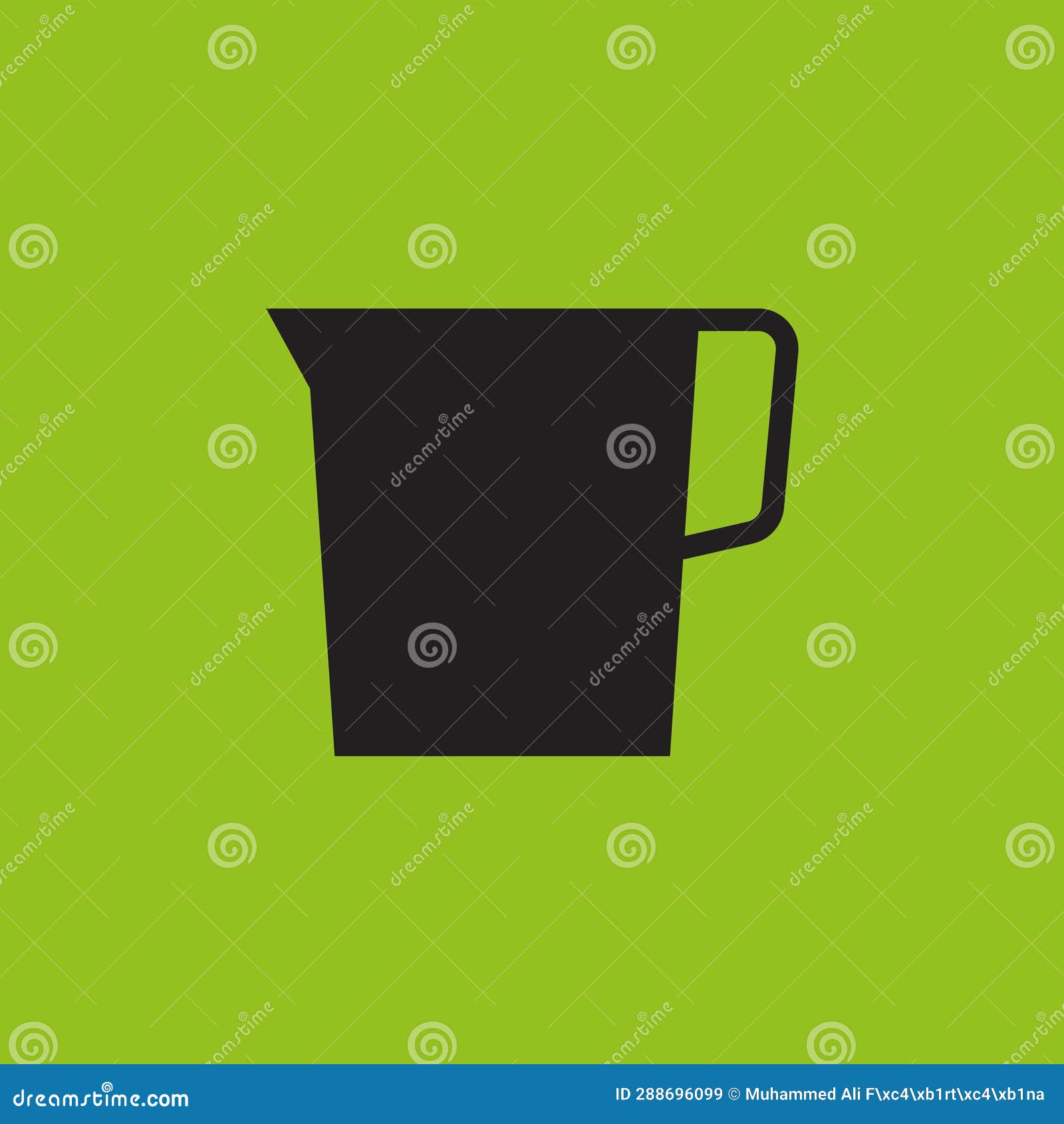 Plastic Mug Jug Volume Liter. - Vector Stock Illustration ...