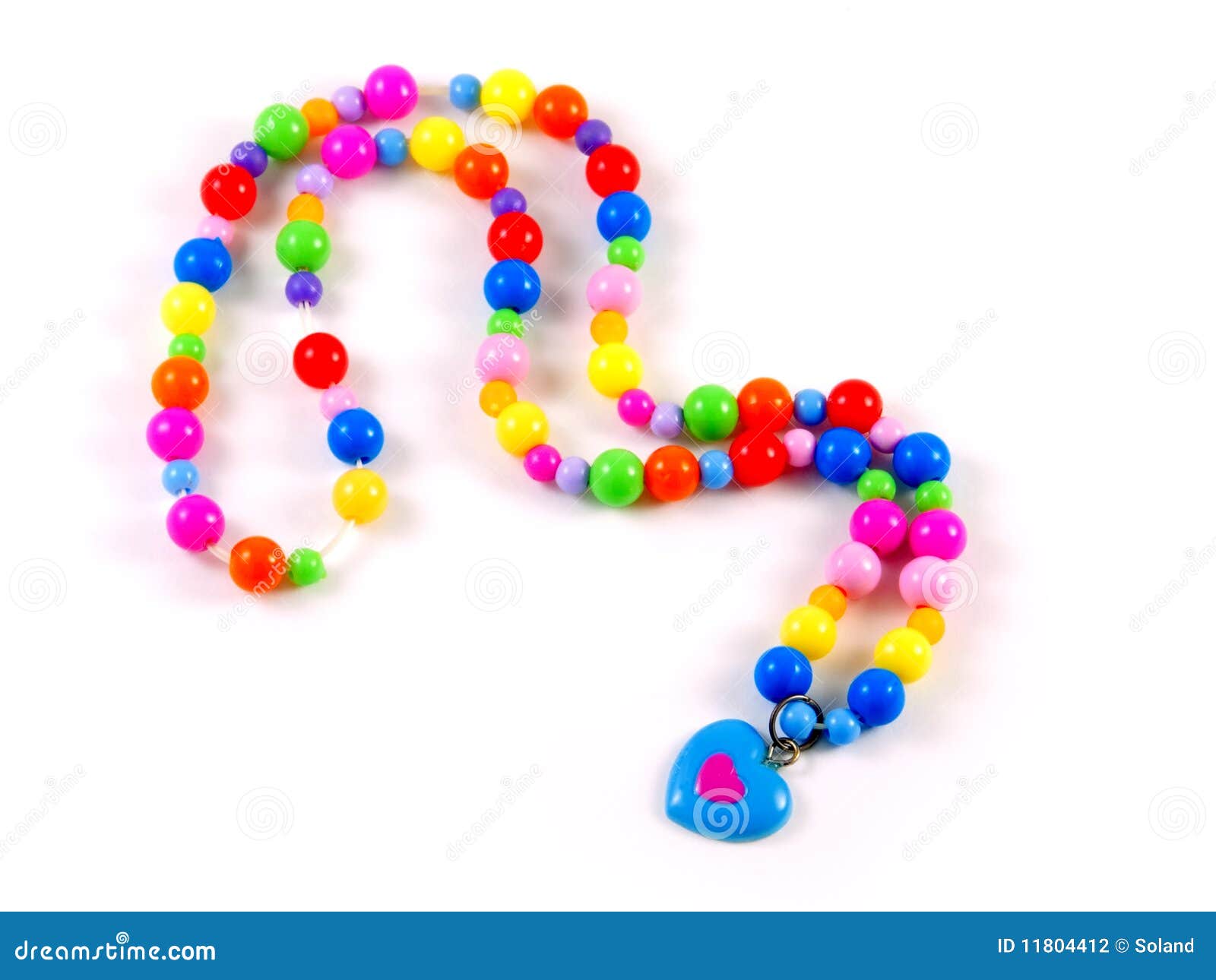 Plastic Multi-colored Beads Isolated on White Stock Photo - Image of ...