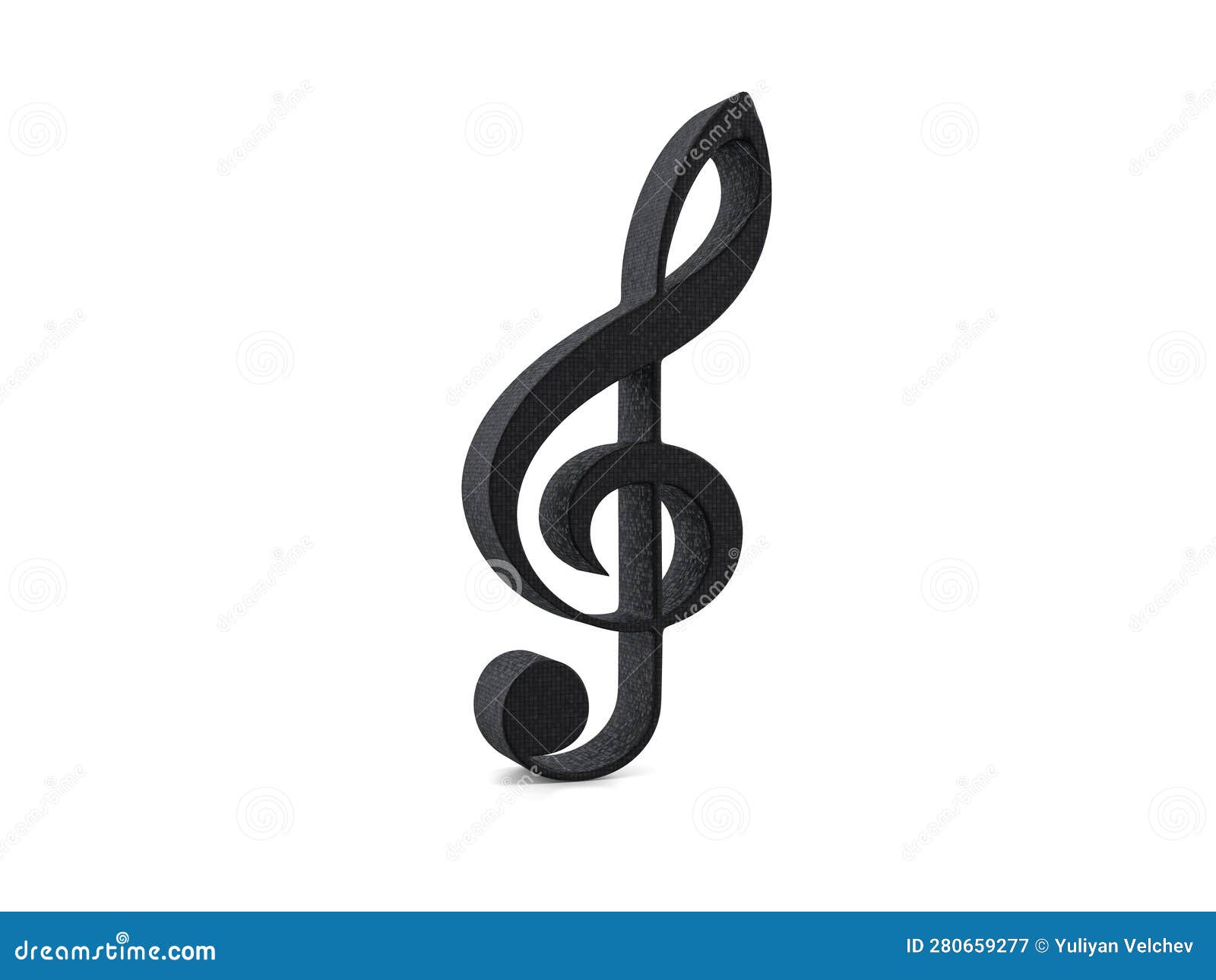 Plastic music note symbol stock illustration. Illustration of ...