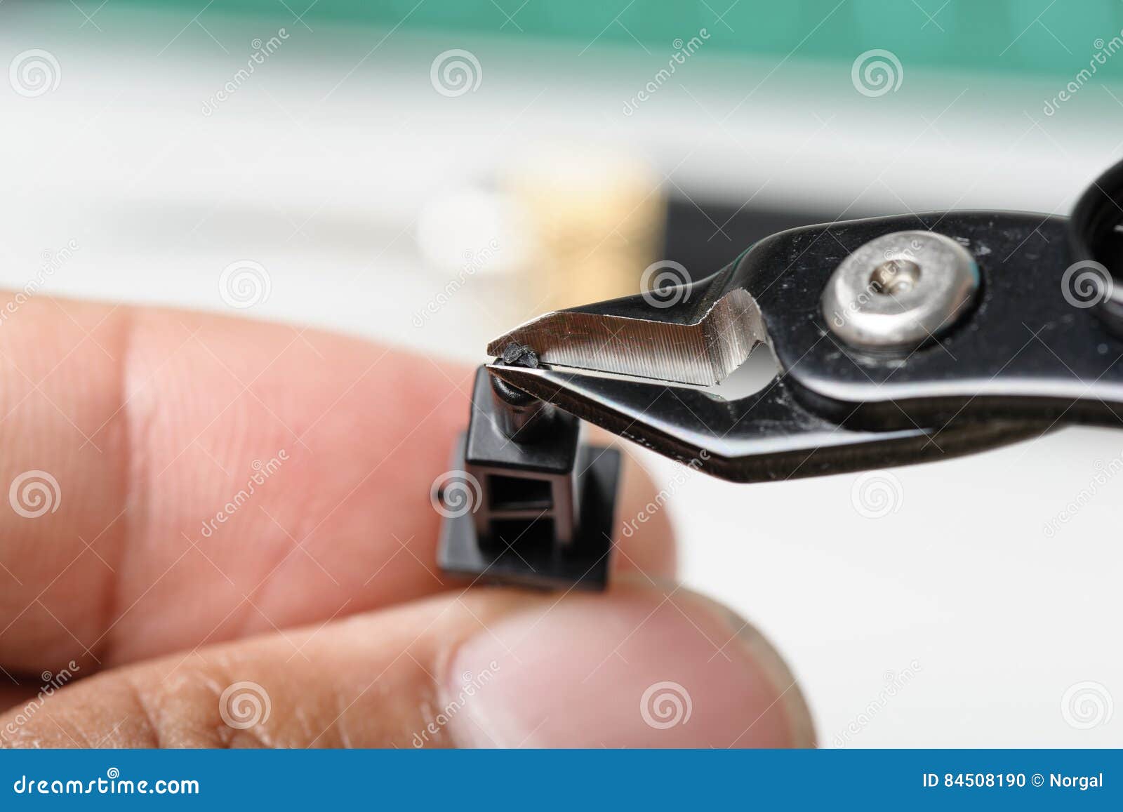 Plastic nippers stock photo. Image of parts, nail, model - 84508190