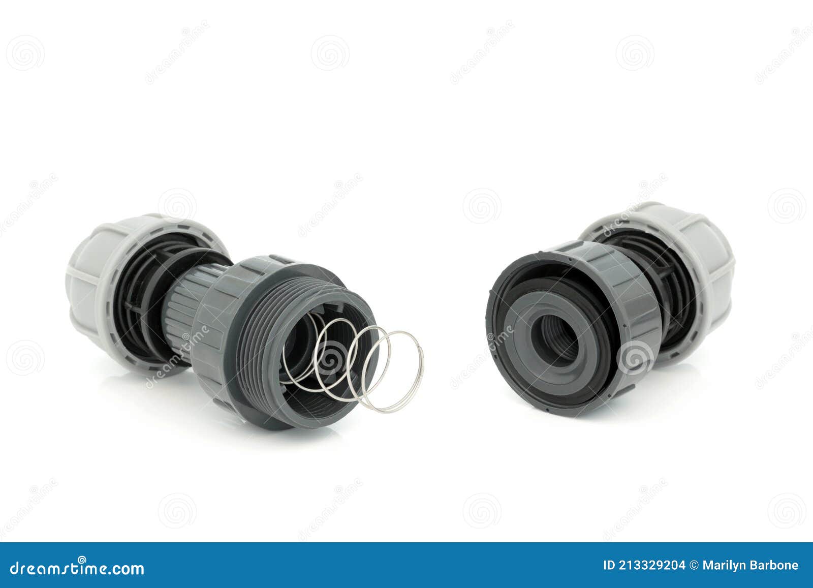 Plastic Non Return Valve Compression Fitting Stock Photo - Image of ...