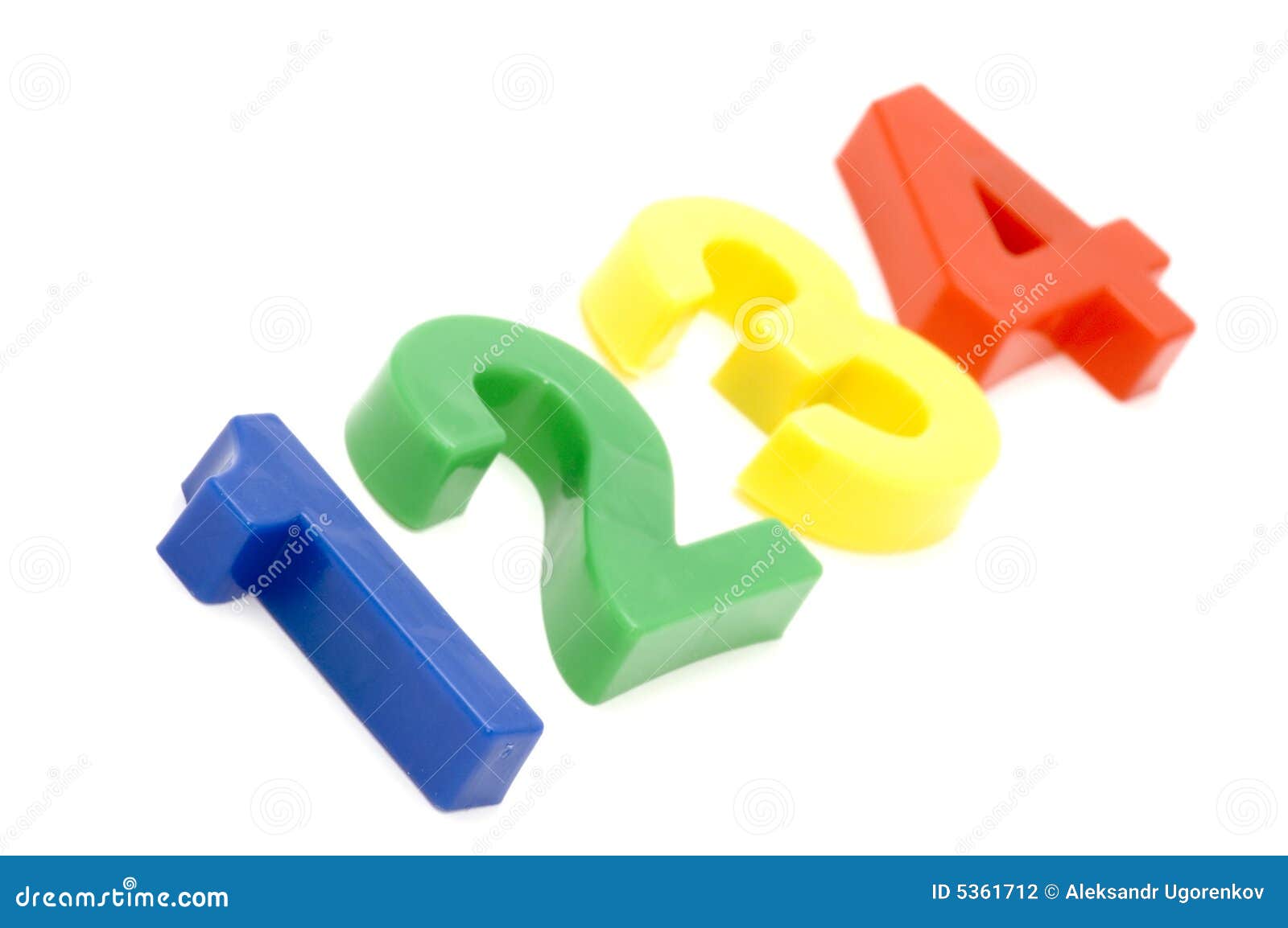 Plastic number stock photo. Image of color, elementary - 5361712