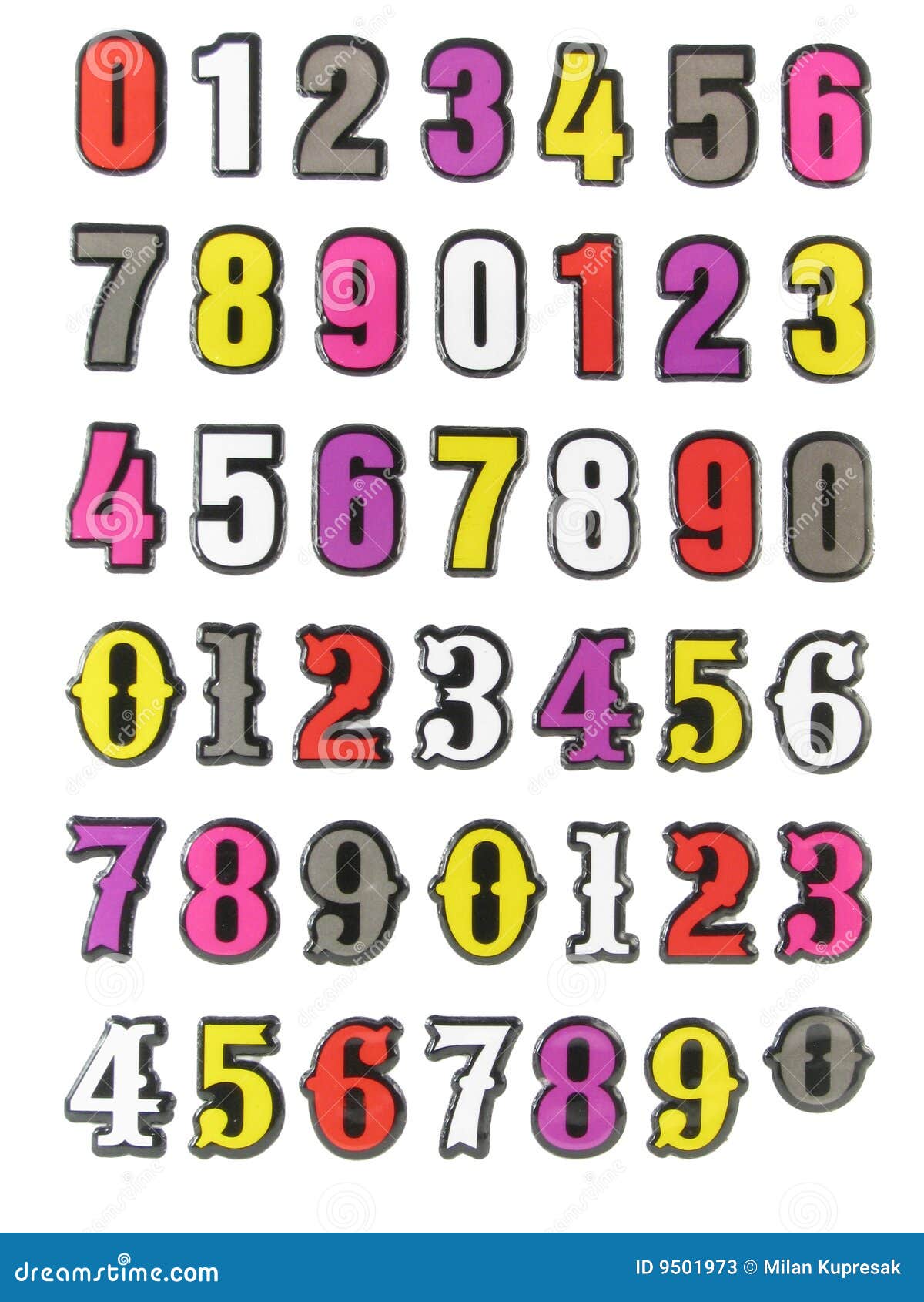 Plastic number stock image. Image of digit, colored, leisure - 9501973