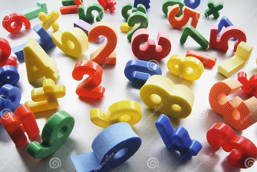 Plastic Numbers stock image. Image of objects, schooling - 129093619