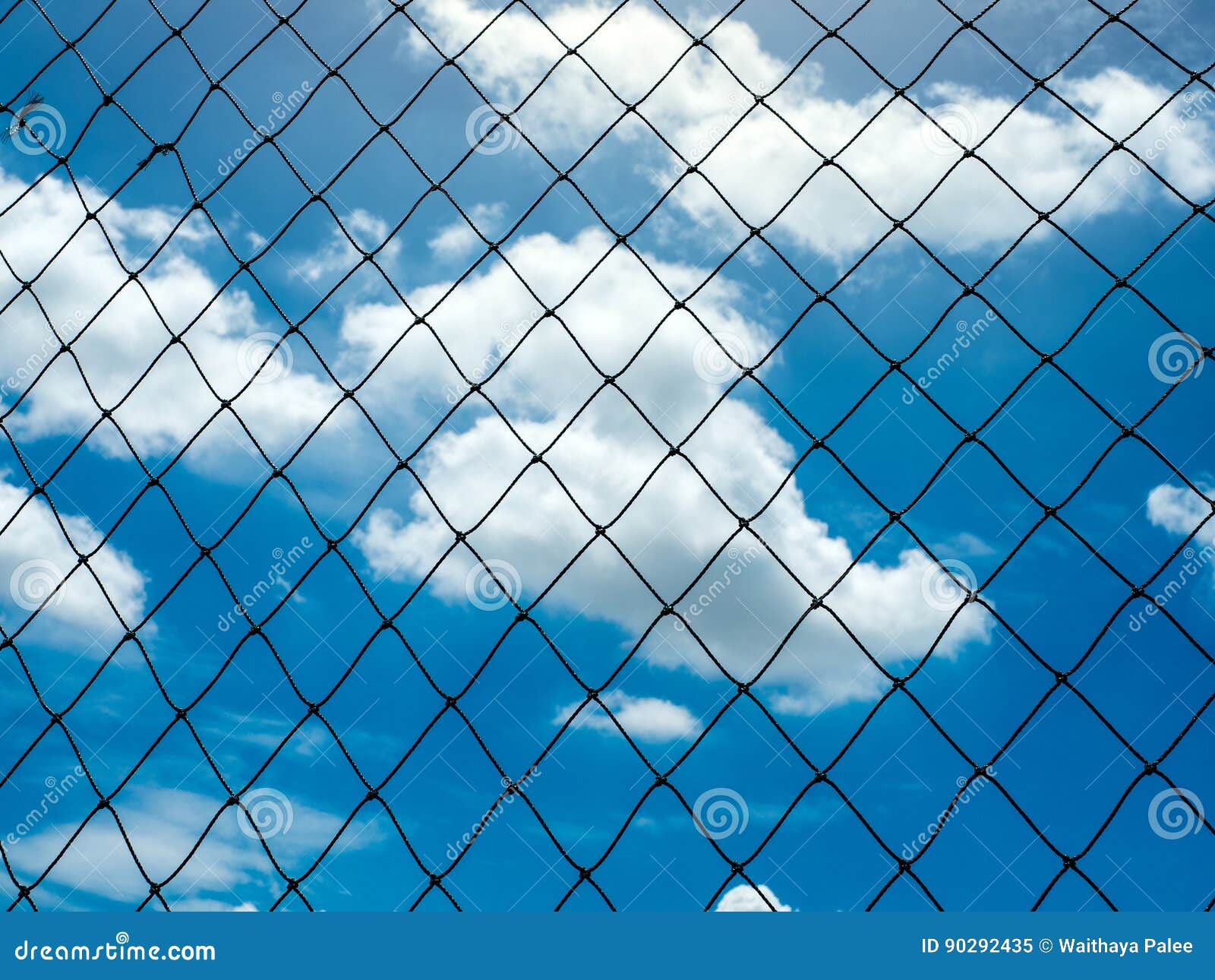 Plastic Nylon Net Under the Blue Sky Stock Image - Image of morning ...