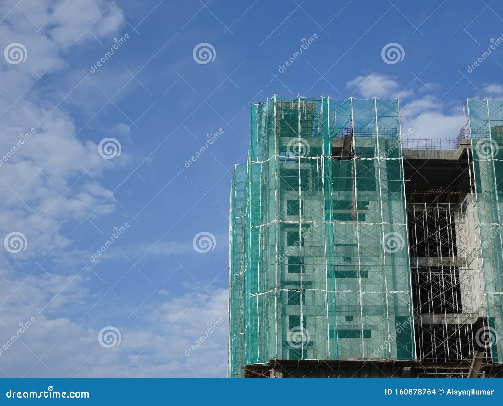 Plastic or Nylon Netting Erected at the External of the Under ...