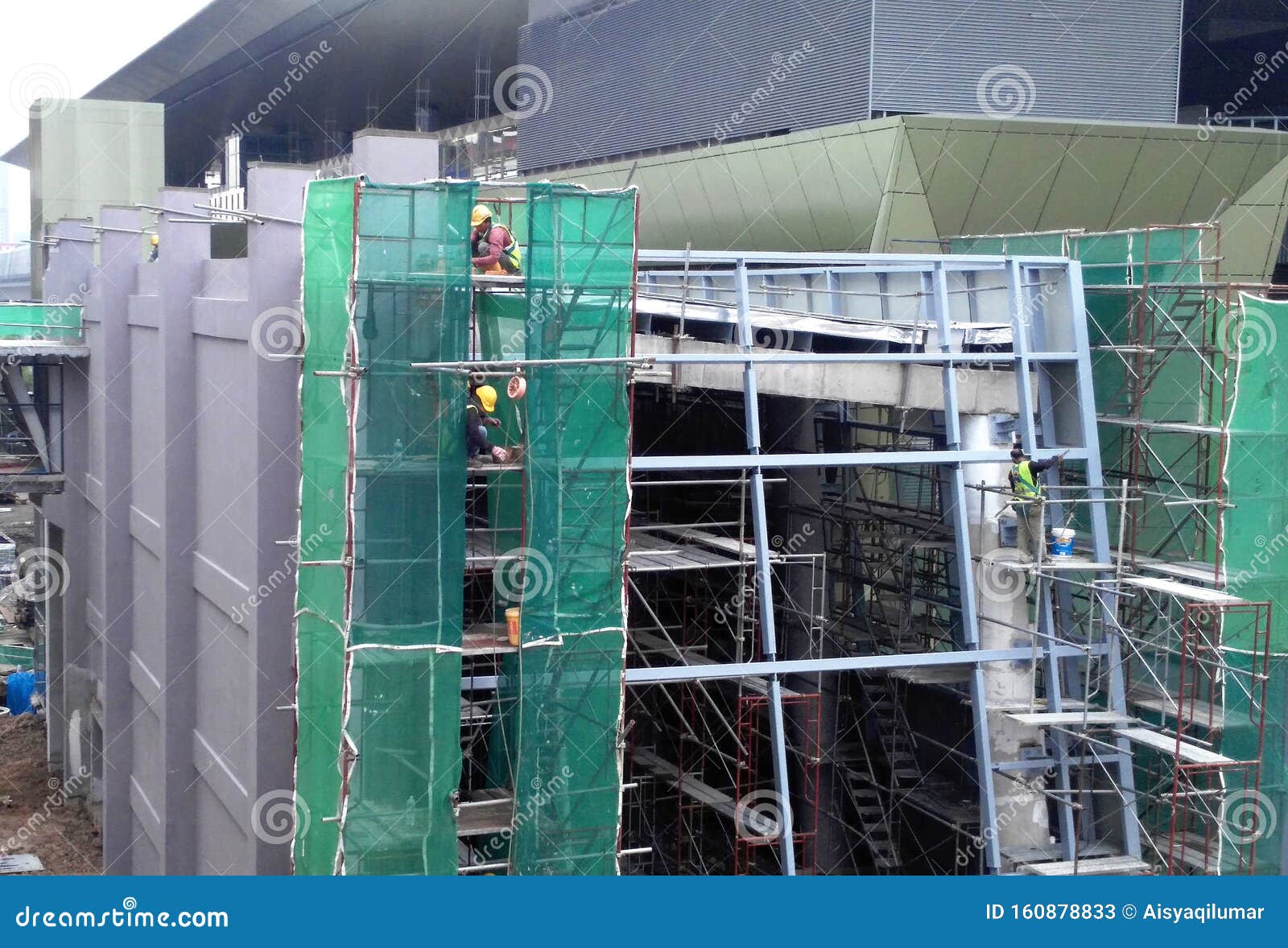 Plastic or Nylon Netting Erected at the External of the Under ...