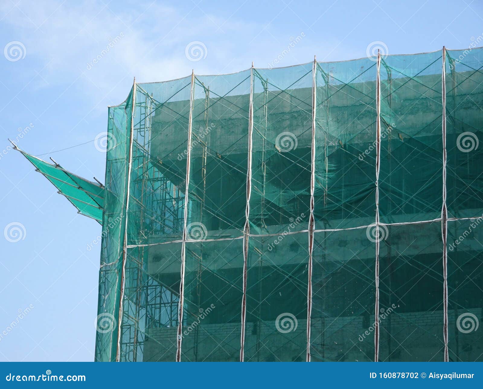 Plastic or Nylon Netting Erected at the External of the Under ...