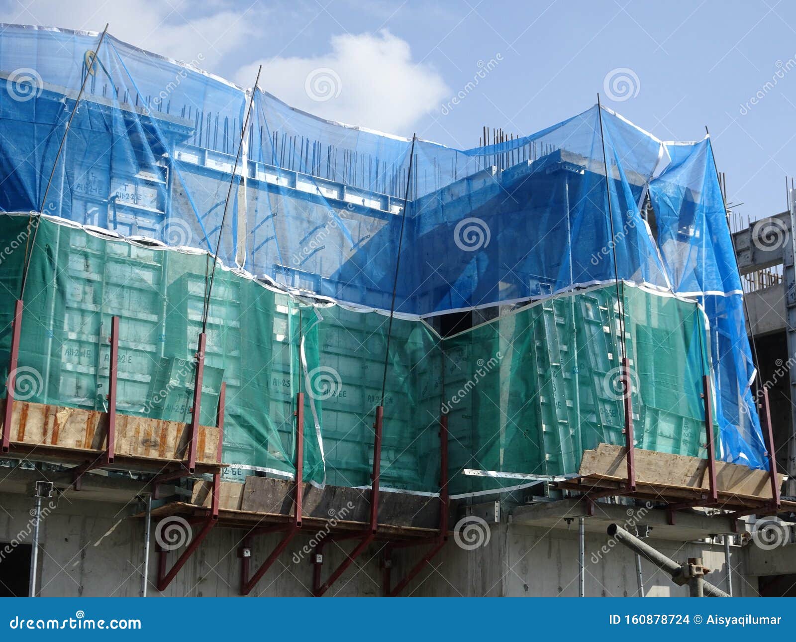 Plastic Or Nylon Netting Erected At The External Of The Under