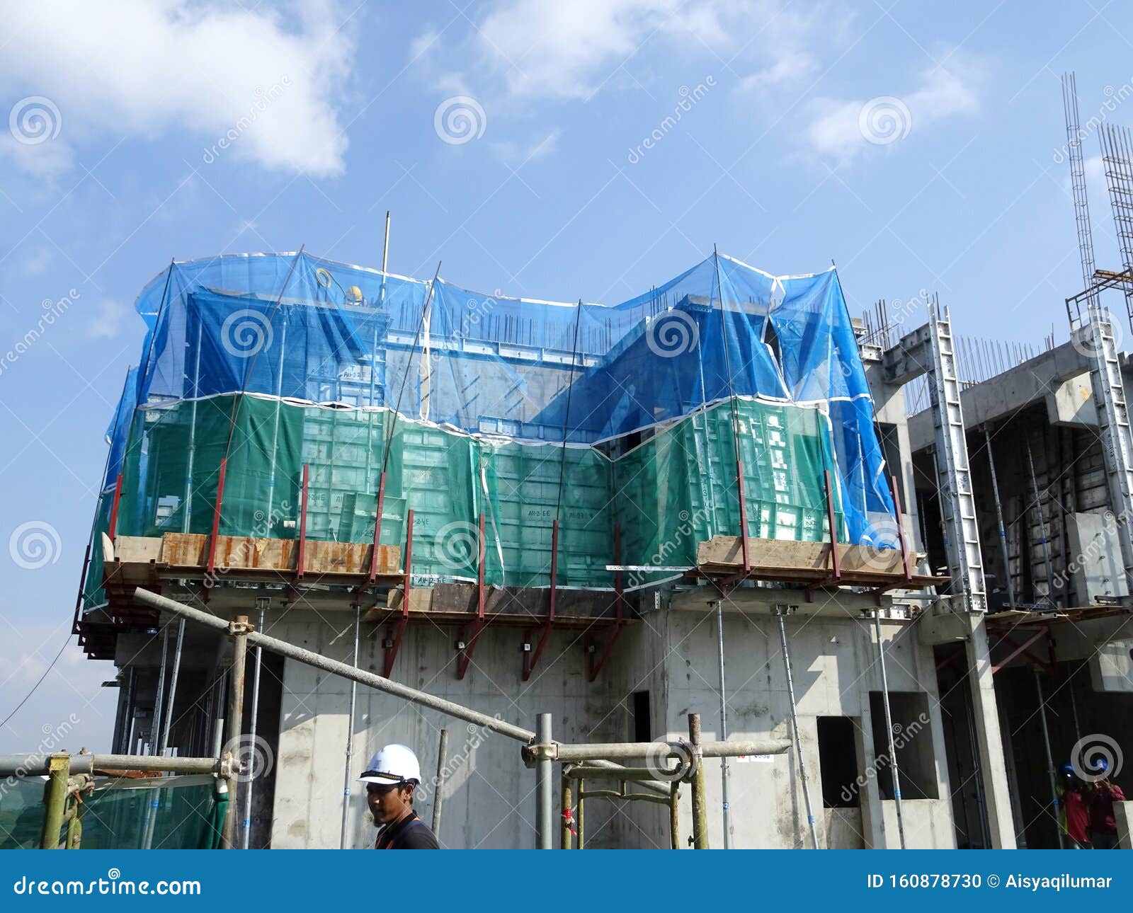 Plastic or Nylon Netting Erected at the External of the Under ...