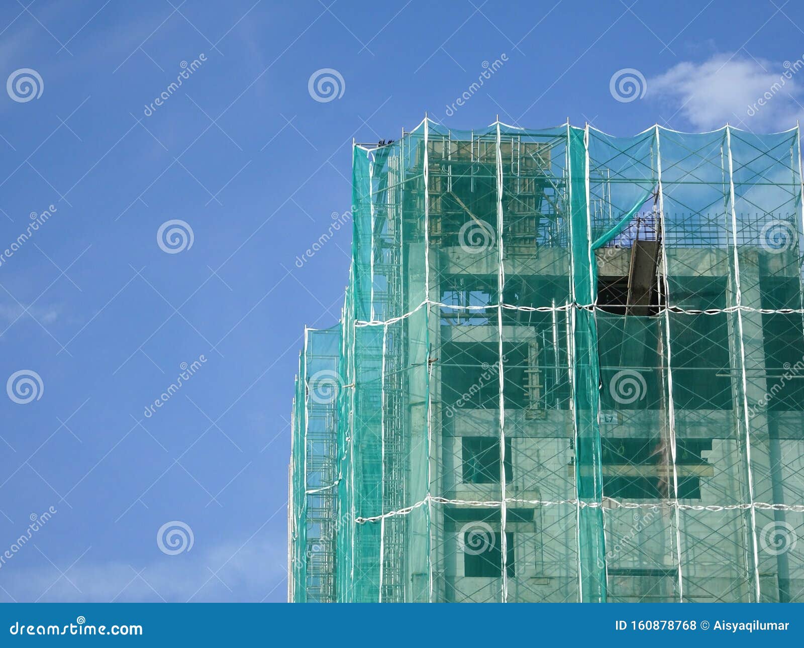 Plastic or Nylon Netting Erected at the External of the Under ...