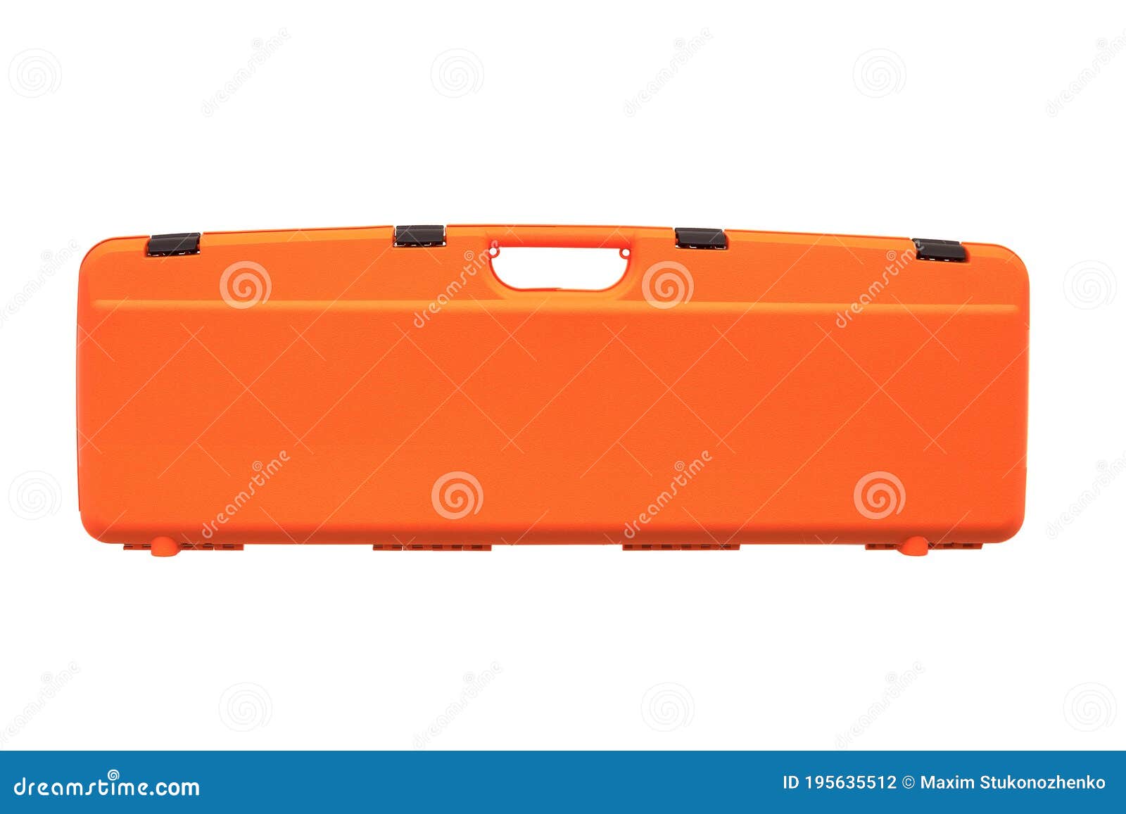 Plastic Orange Case for Gun Isolated on White Stock Photo - Image of ...