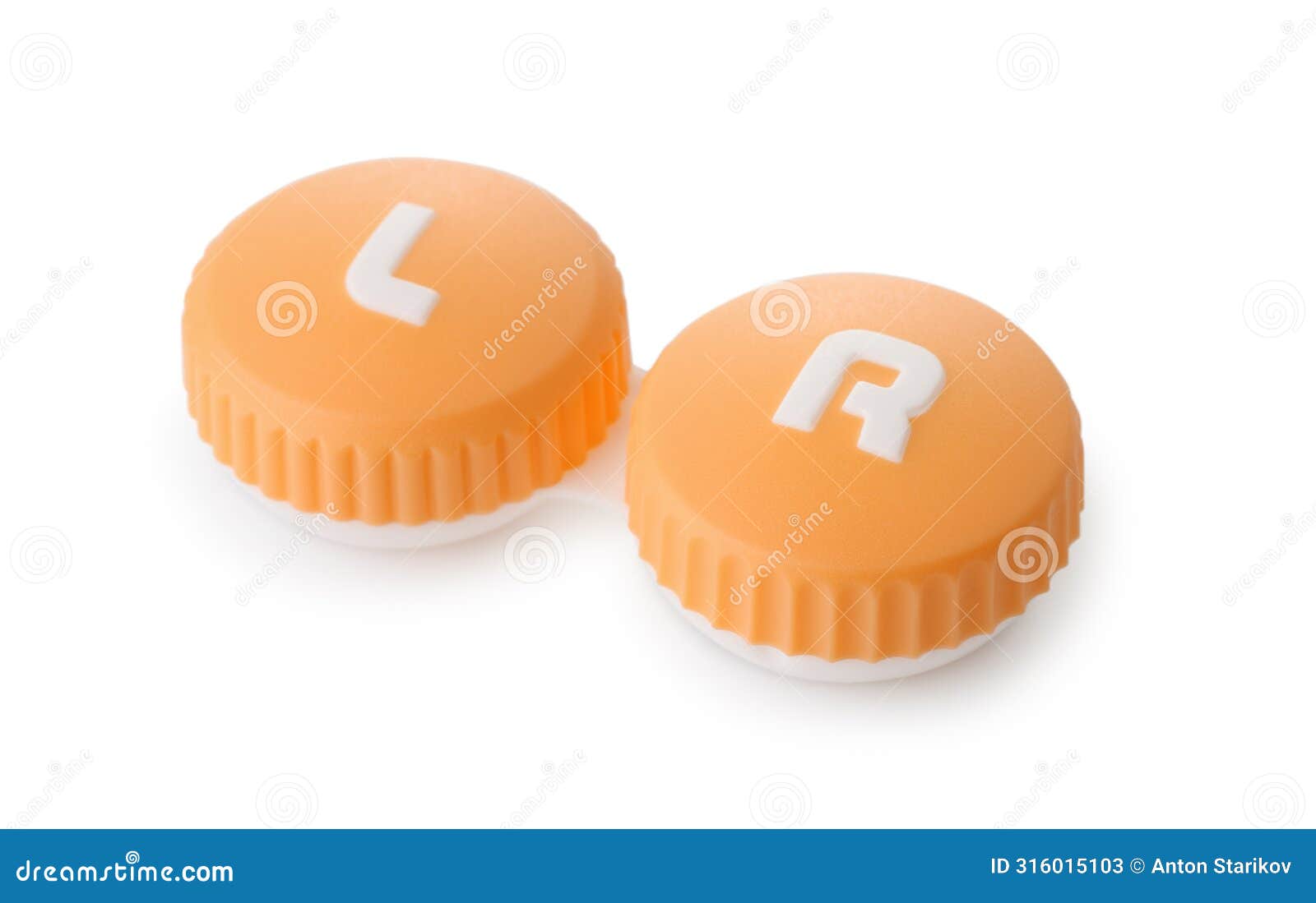 Plastic Orange Contact Lens Case Stock Image - Image of soft, clean ...