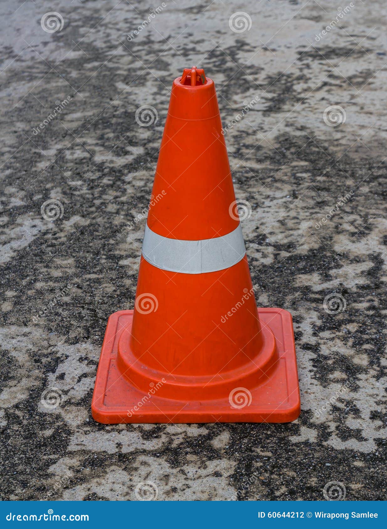 Plastic Orange Road Cone stock photo. Image of direction - 60644212