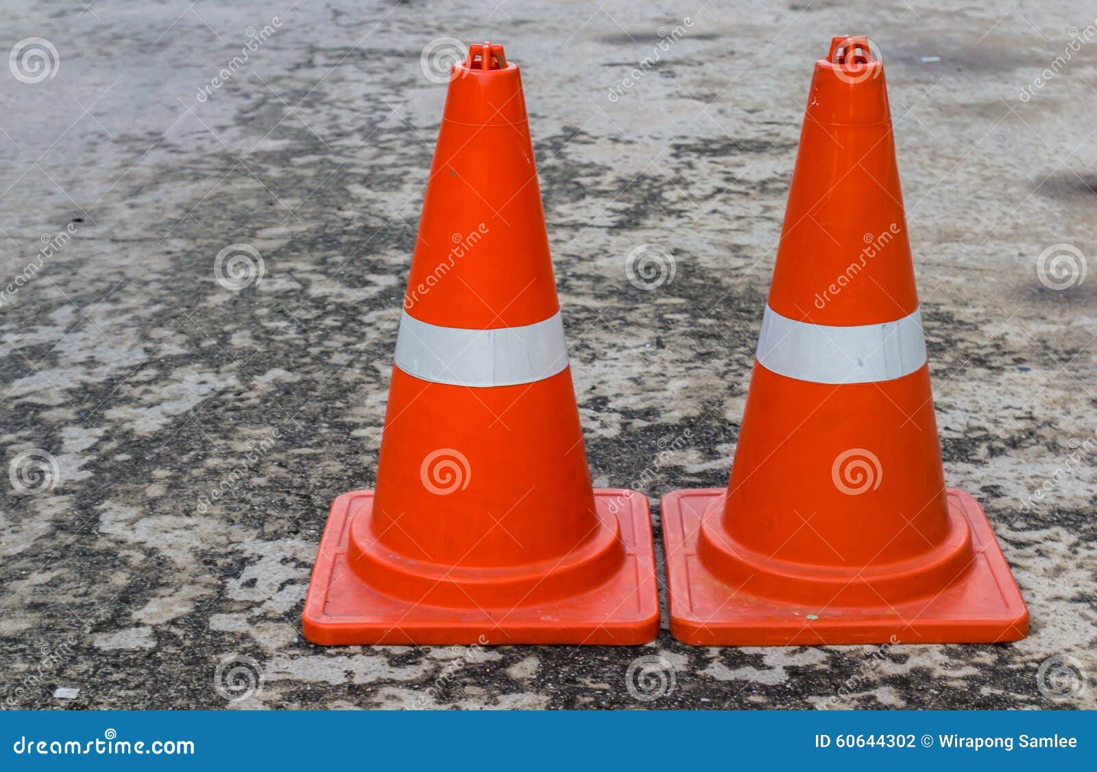 Plastic Orange Road Cone stock photo. Image of direction - 60644302
