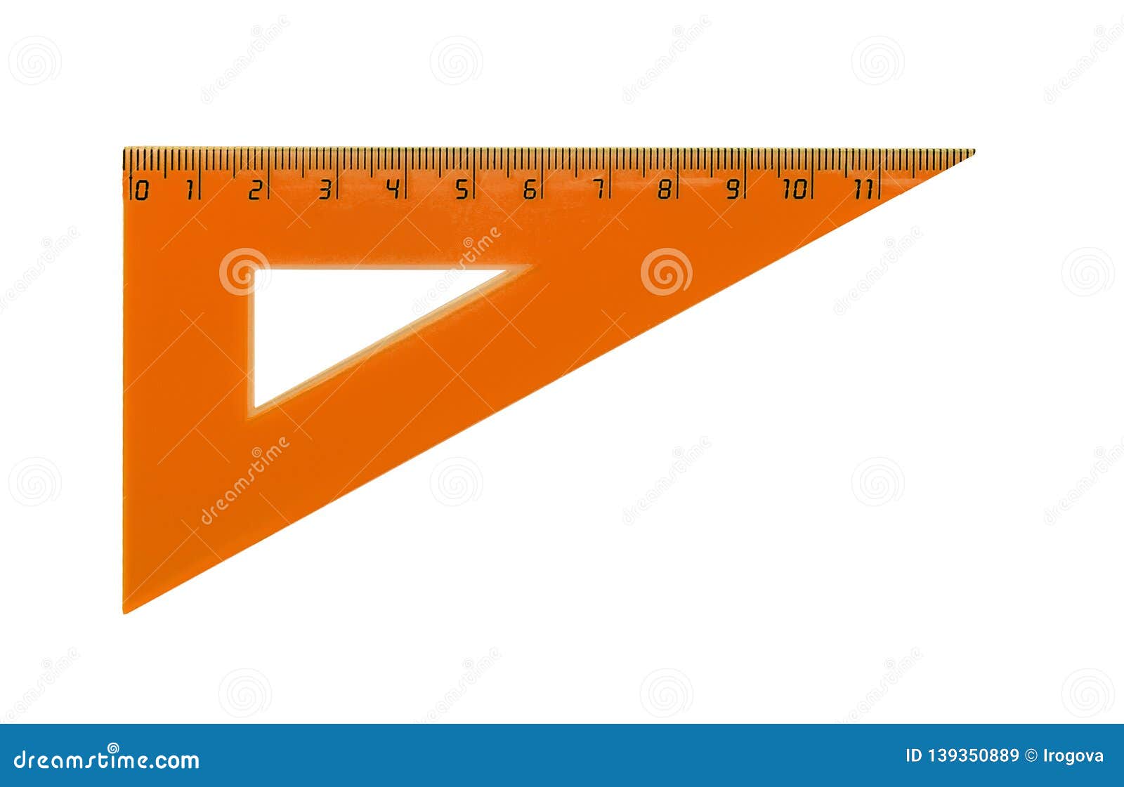 Plastic Orange Triangle for Measuring Centimes Stock Image - Image of ...