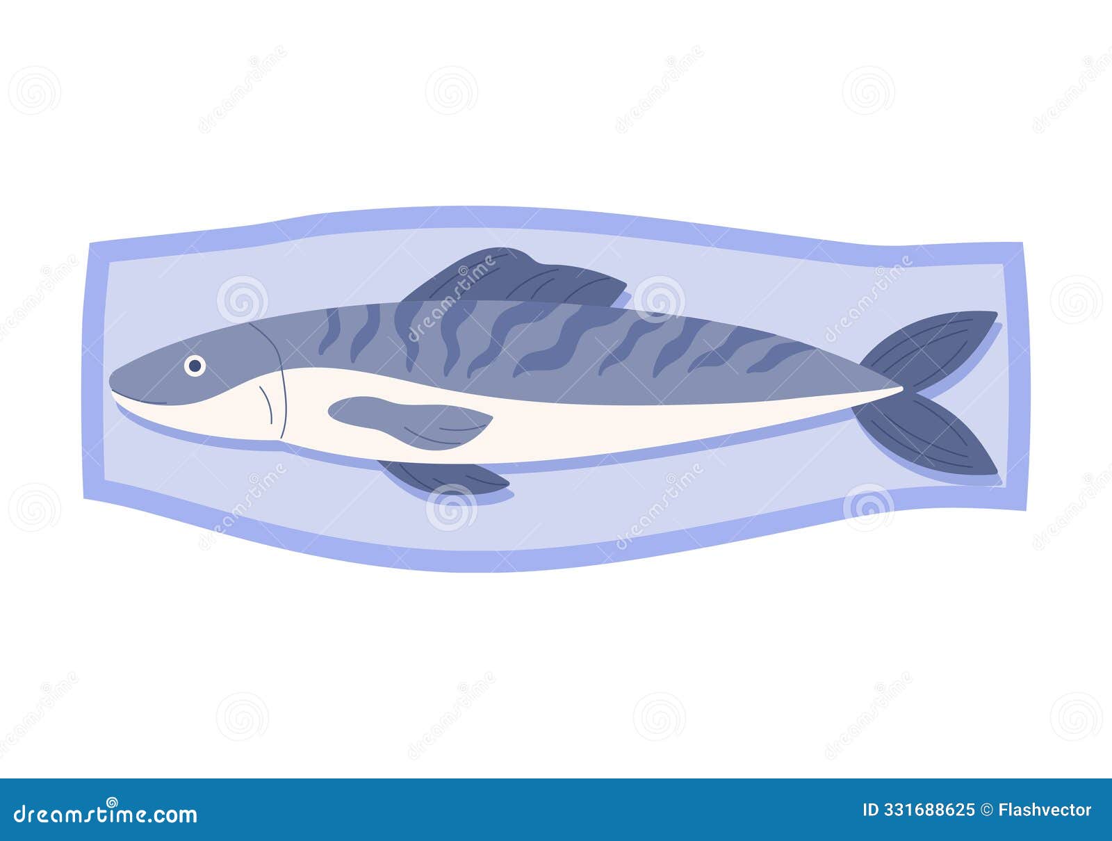 Plastic Package With Trout, Top View Of Styrofoam Container With Fish ...