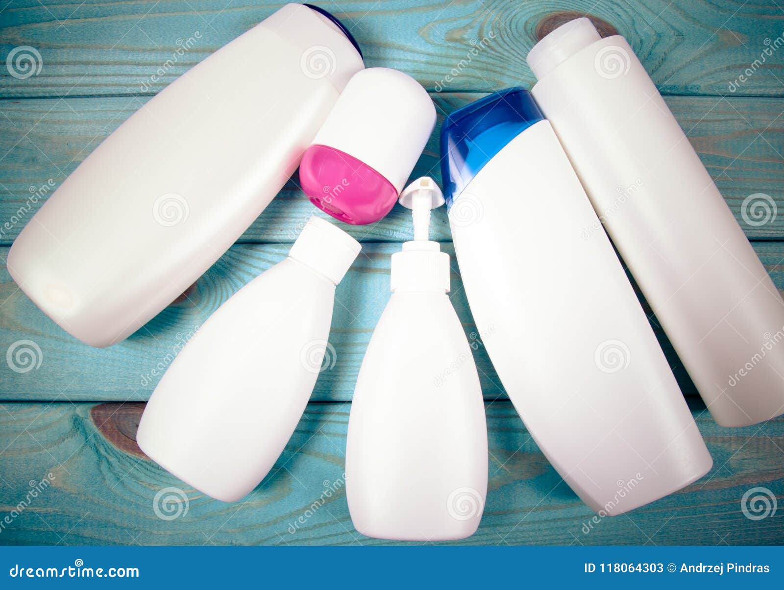 Plastic Packaging from Cosmetics. Recycling Concept . Stock Image ...