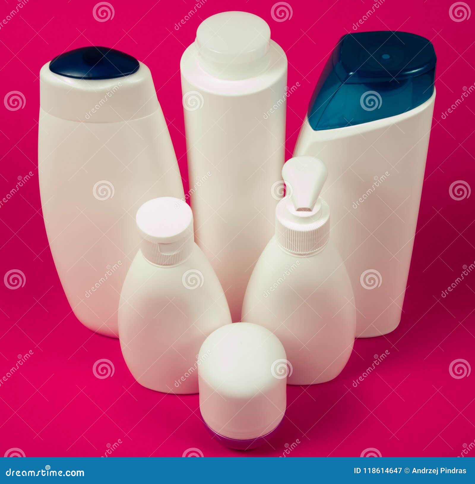 Plastic Packaging from Cosmetics. Recycling Concept . Stock Image ...
