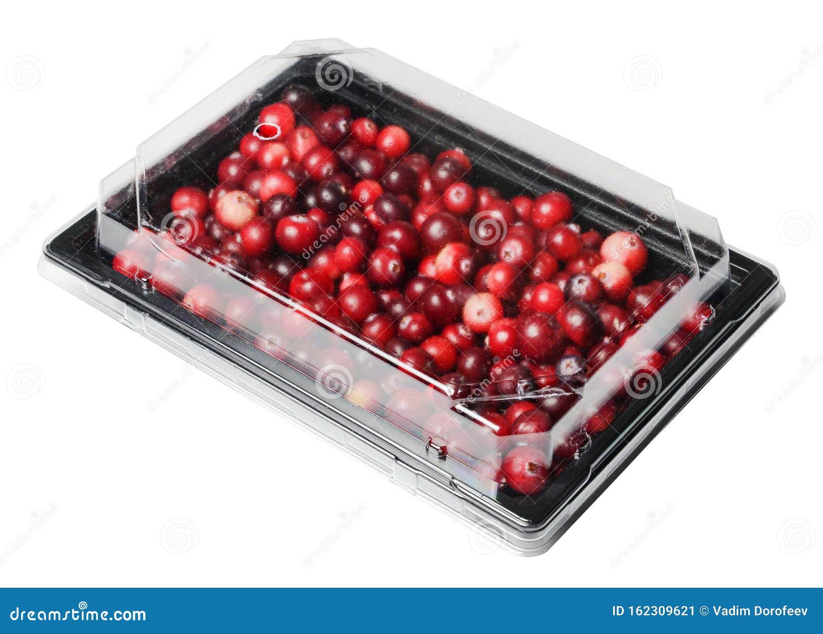 Plastic Packaging With Cranberries Isolated On A White Background ...