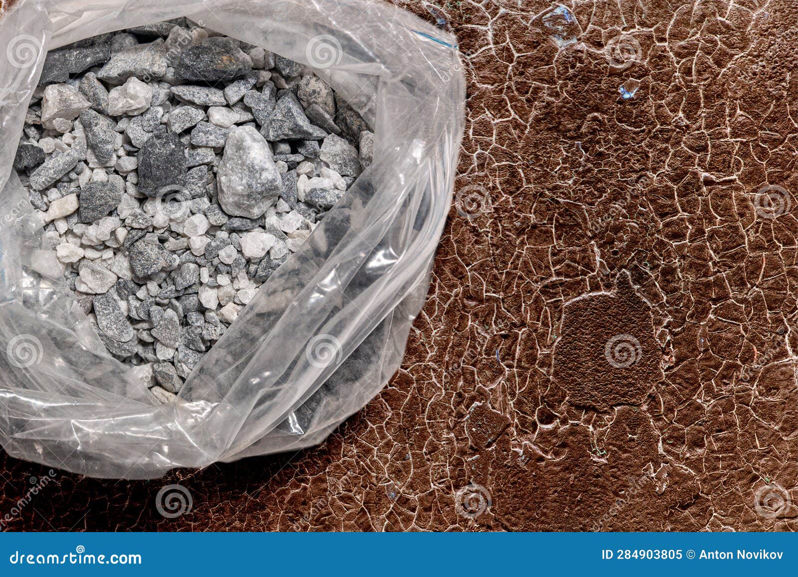 Plastic Packaging with Decorative Pebbles Stock Image - Image of store ...