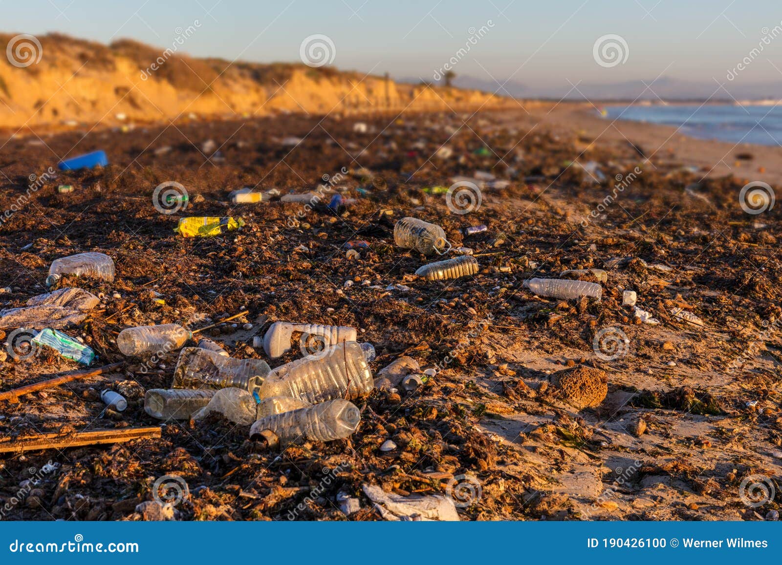Plastic and Packaging Washed Up on the Beach after a Storm. Stock Photo ...