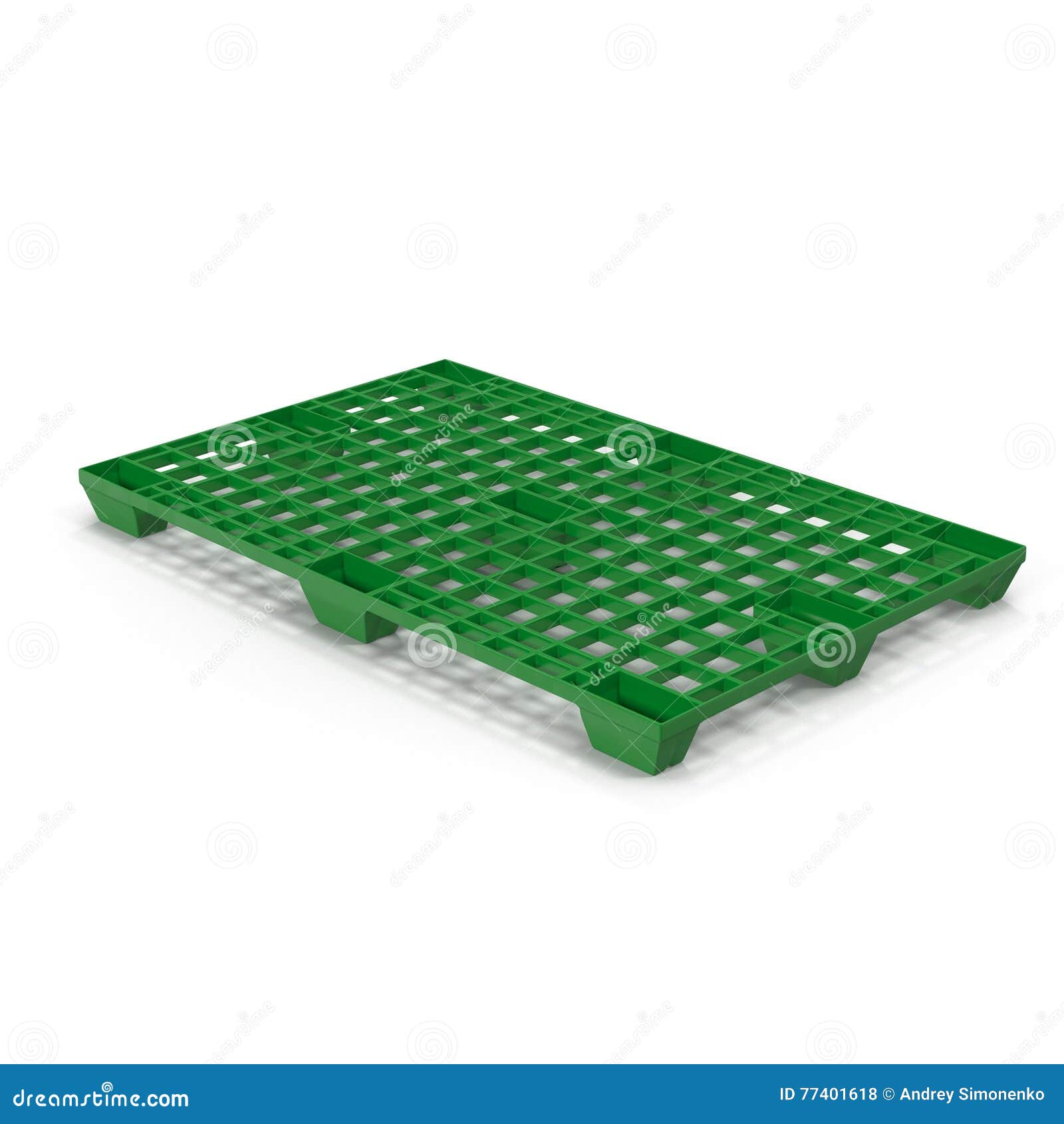 Plastic Pallet Isolated on White 3D Illustration Stock Illustration ...