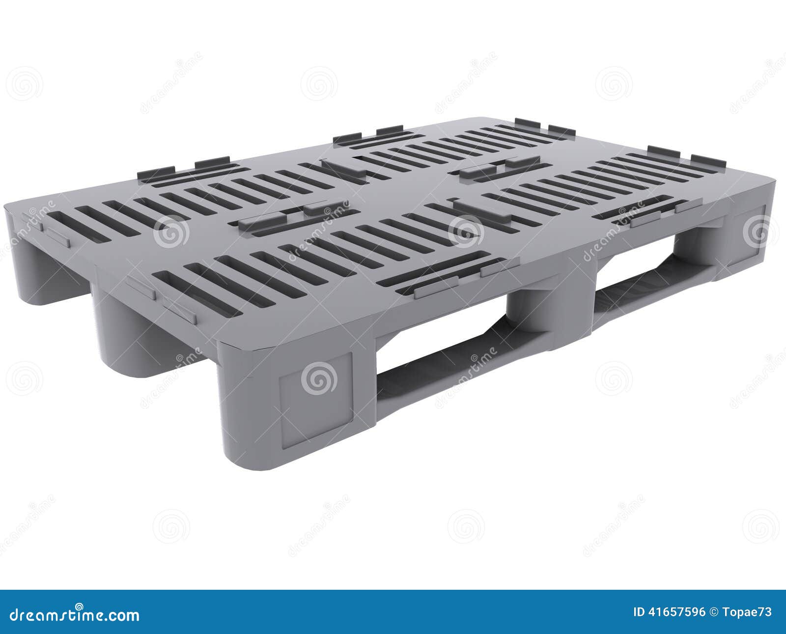 Plastic Pallet Isolated On White 3D Illustration Royalty-Free Stock ...