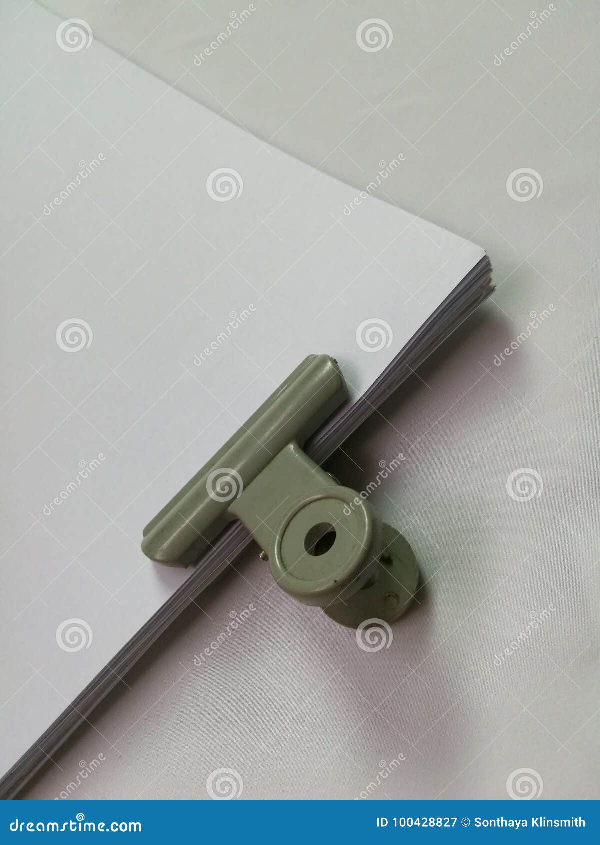 Plastic paper clip stock image. Image of white, post - 100428827