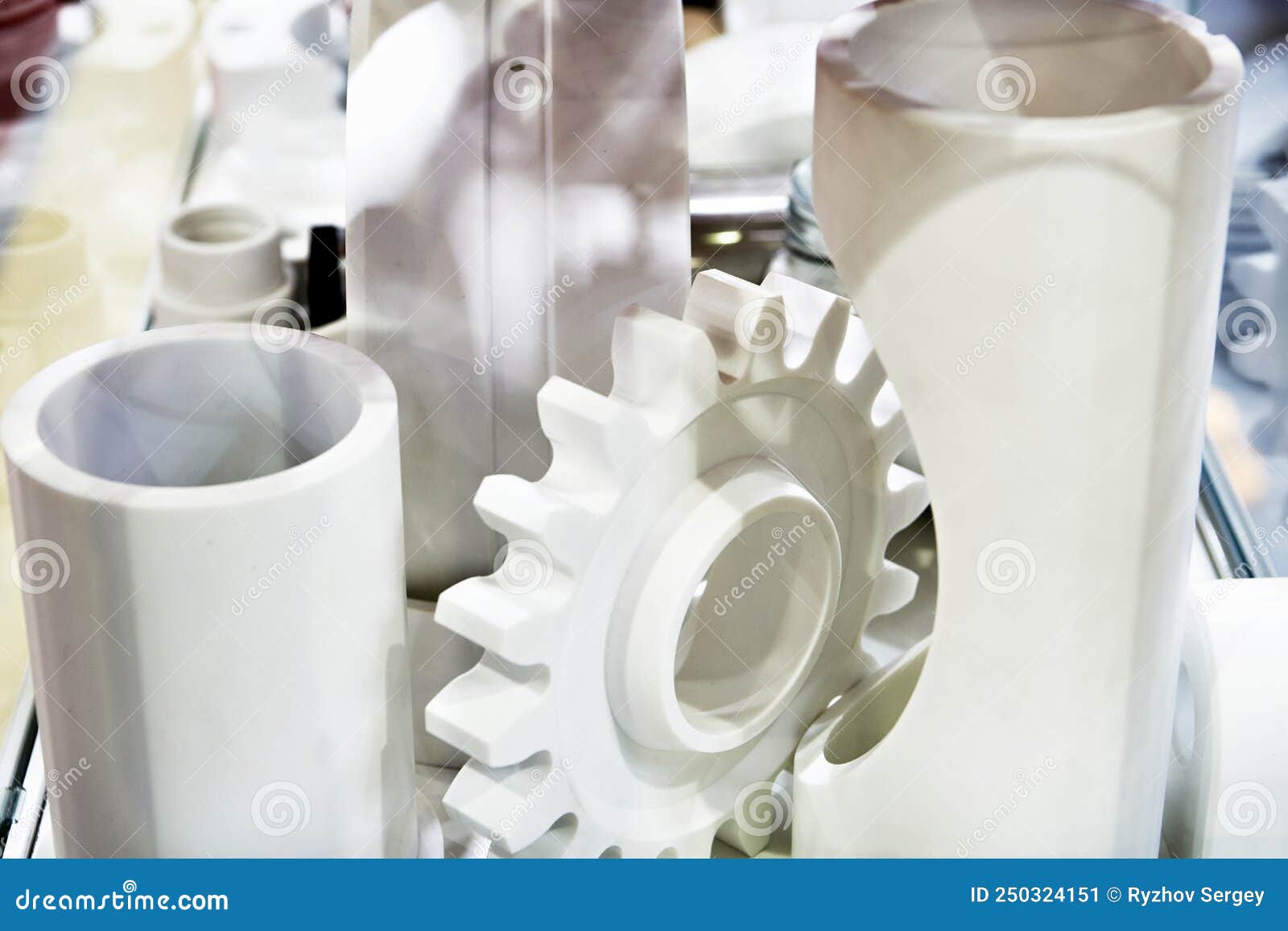 Plastic Parts Gear Cylinder Stock Image - Image of motor, technology ...